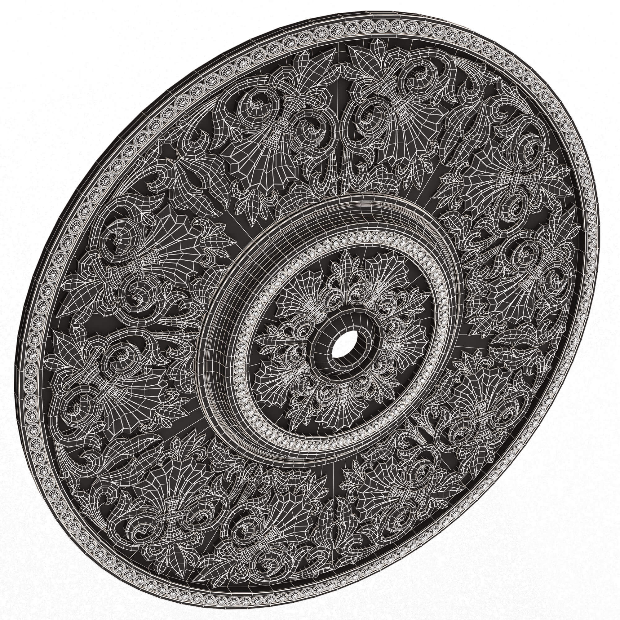 Collection of Ceiling Rosettes 02 - 3D Model by KhaganFX