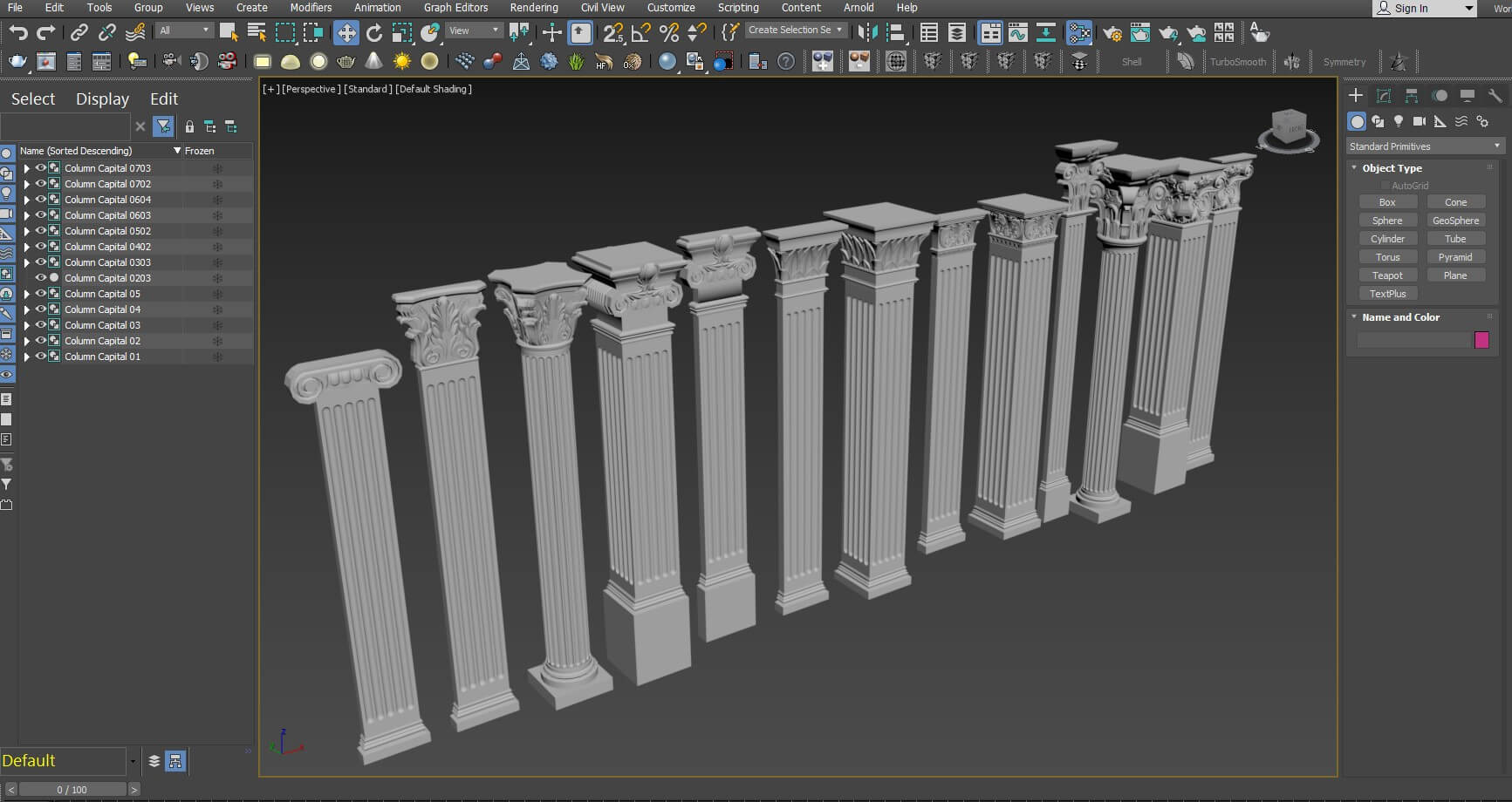 Column Capitals Collection - 3D Model by KhaganFX