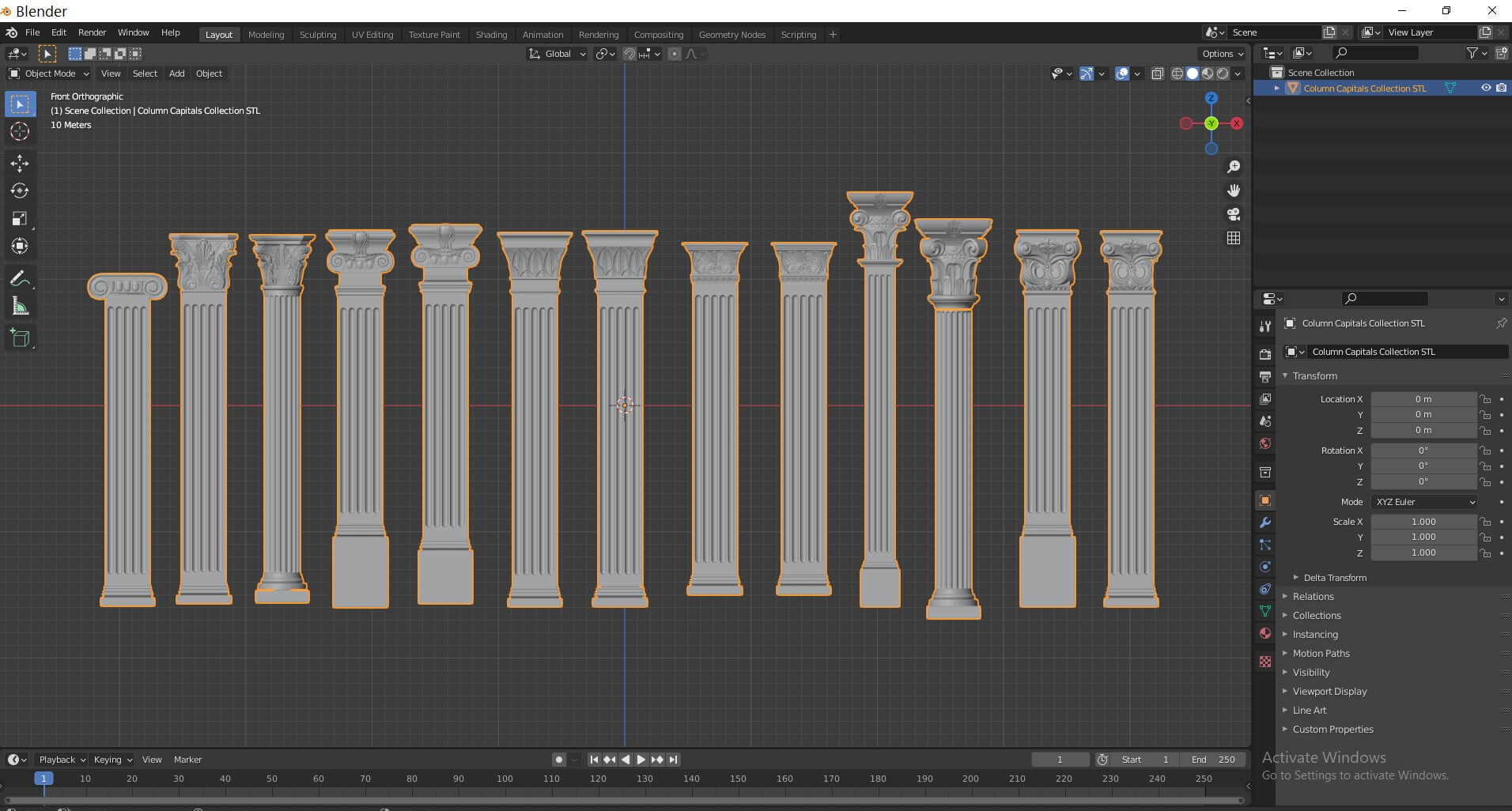 Column Capitals Collection - 3D Model by KhaganFX