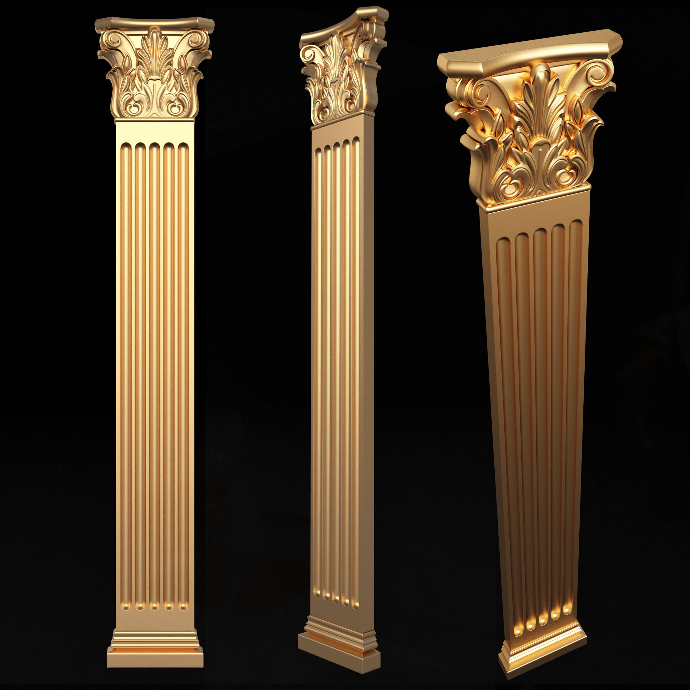 Column Capitals Collection - 3D Model by KhaganFX