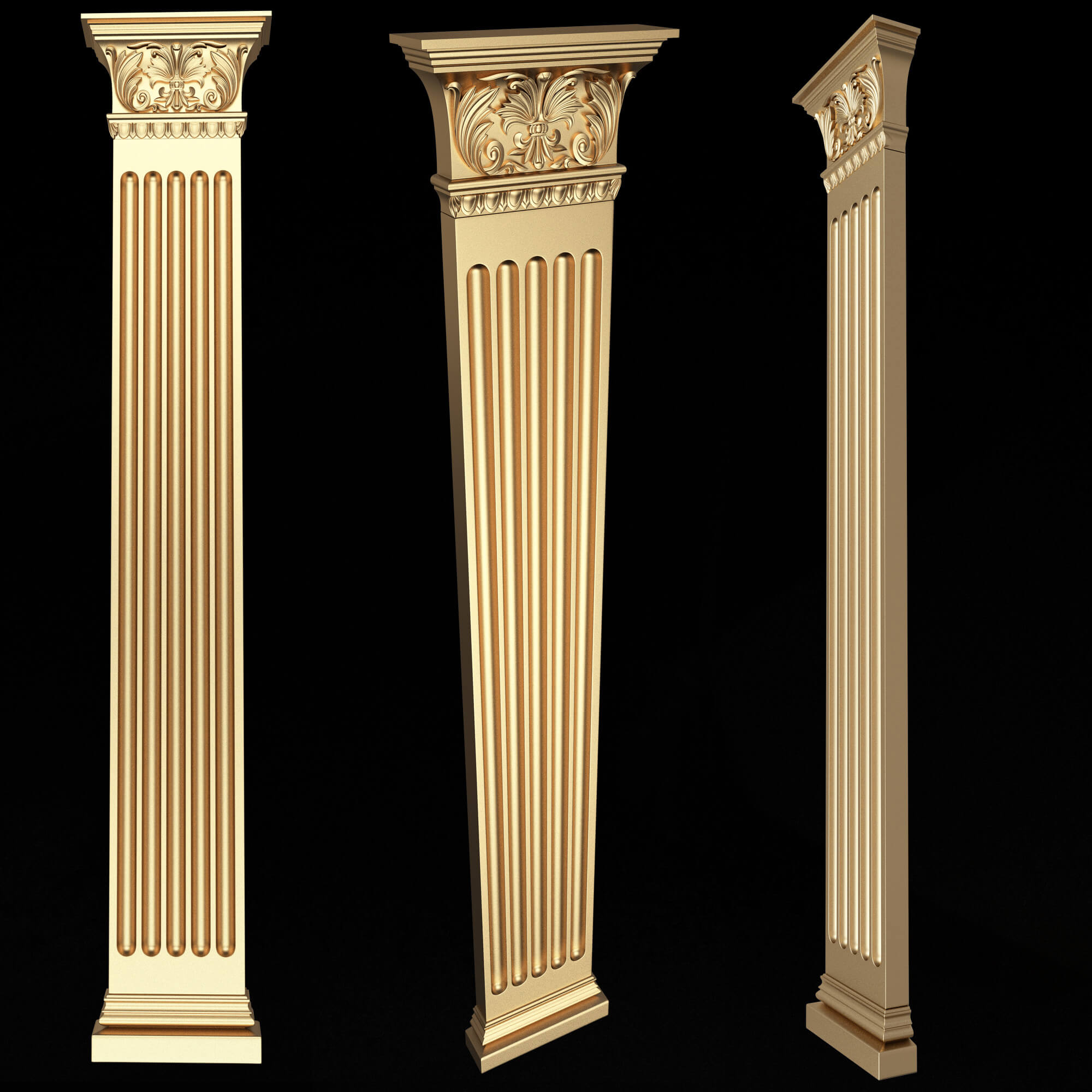 Column Capitals Collection - 3D Model by KhaganFX