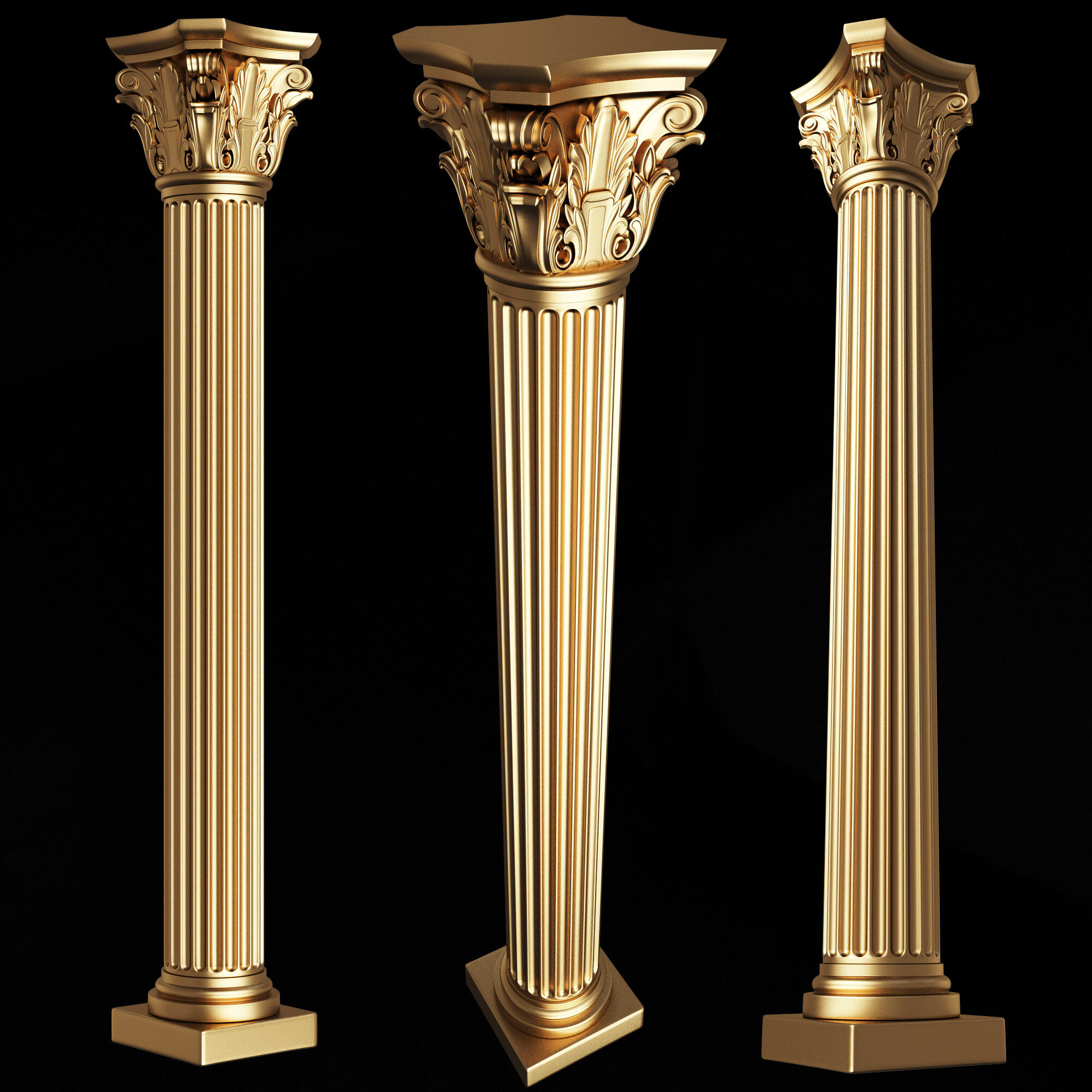 Column Capitals Collection - 3D Model by KhaganFX