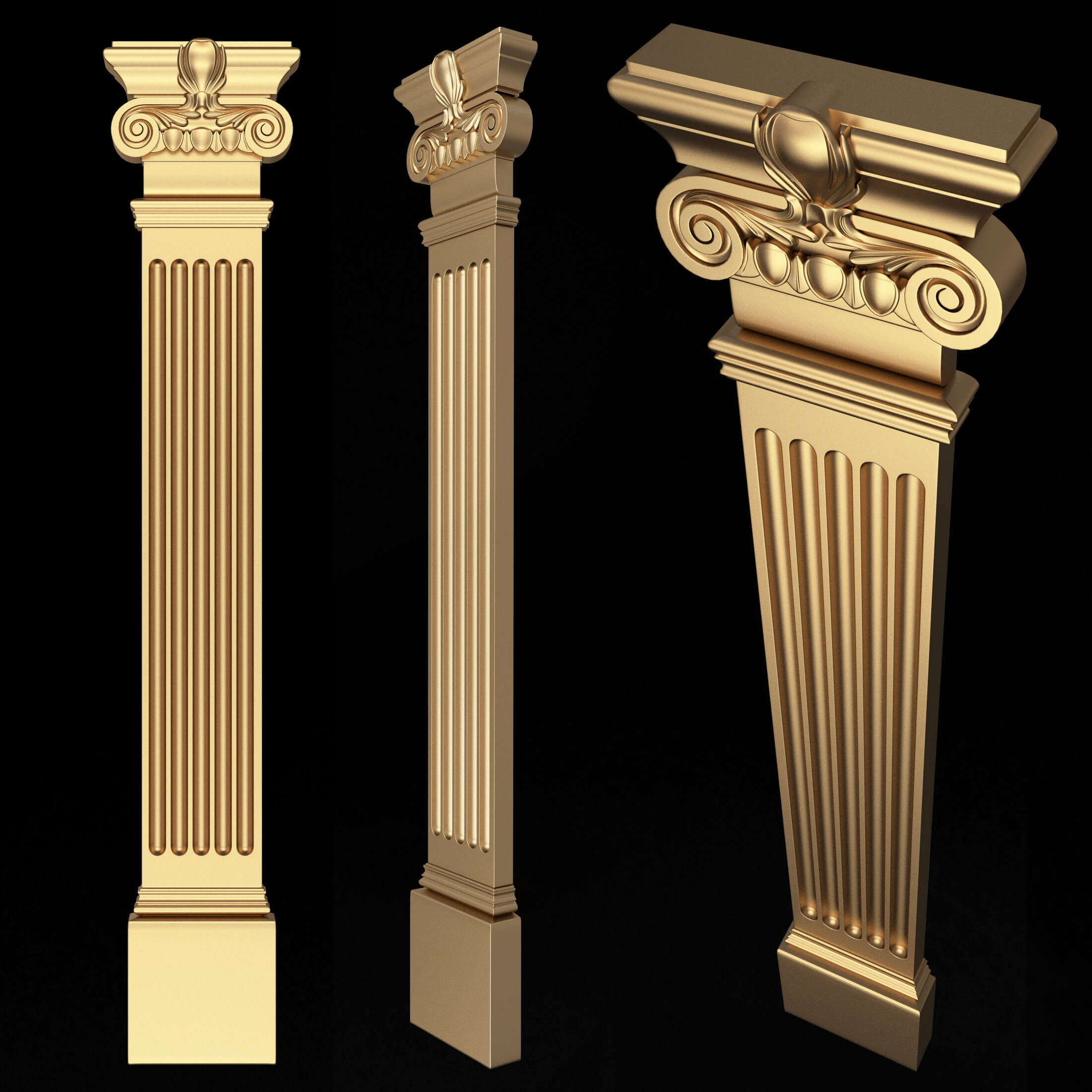 Column Capitals Collection - 3D Model by KhaganFX