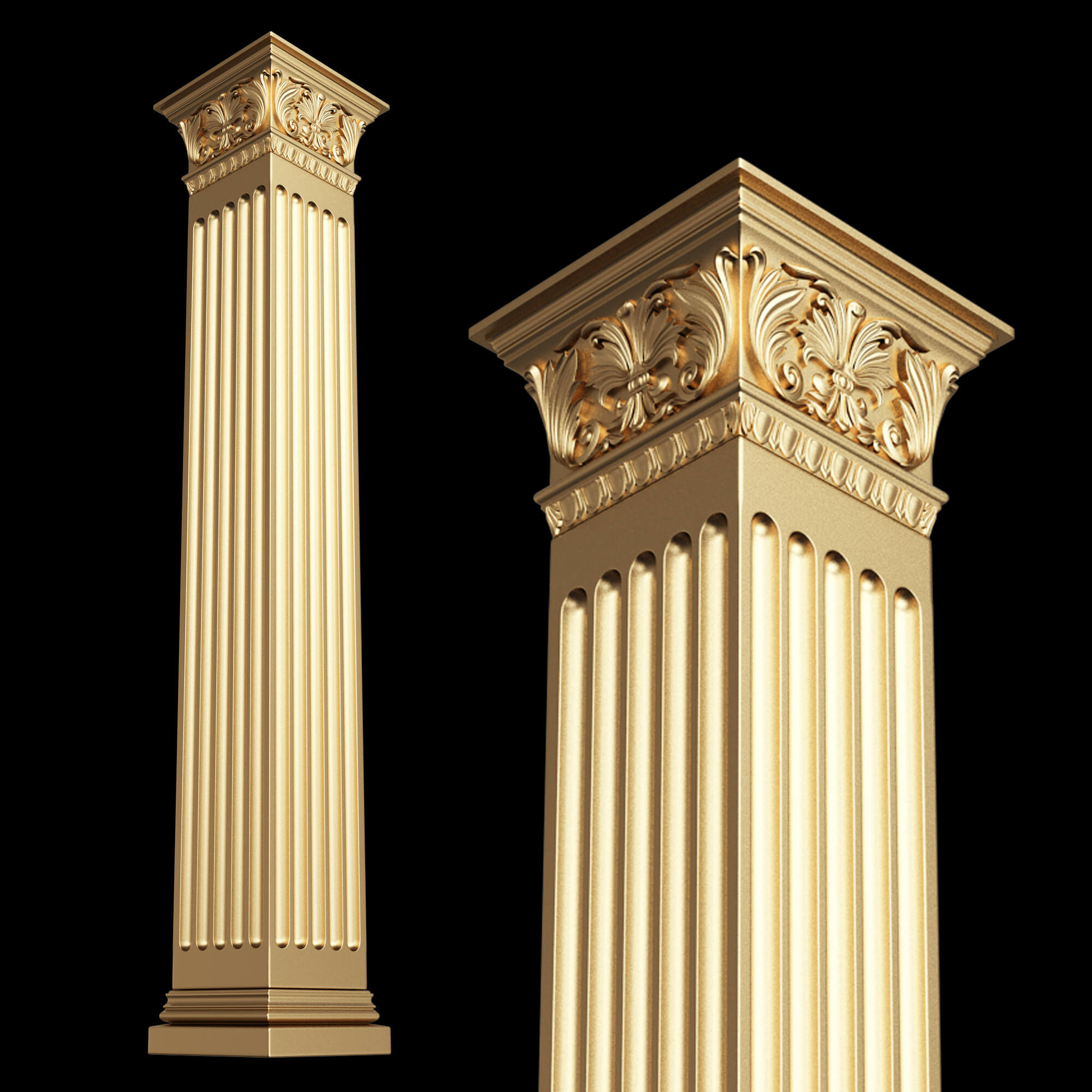 Column Capitals Collection - 3D Model by KhaganFX