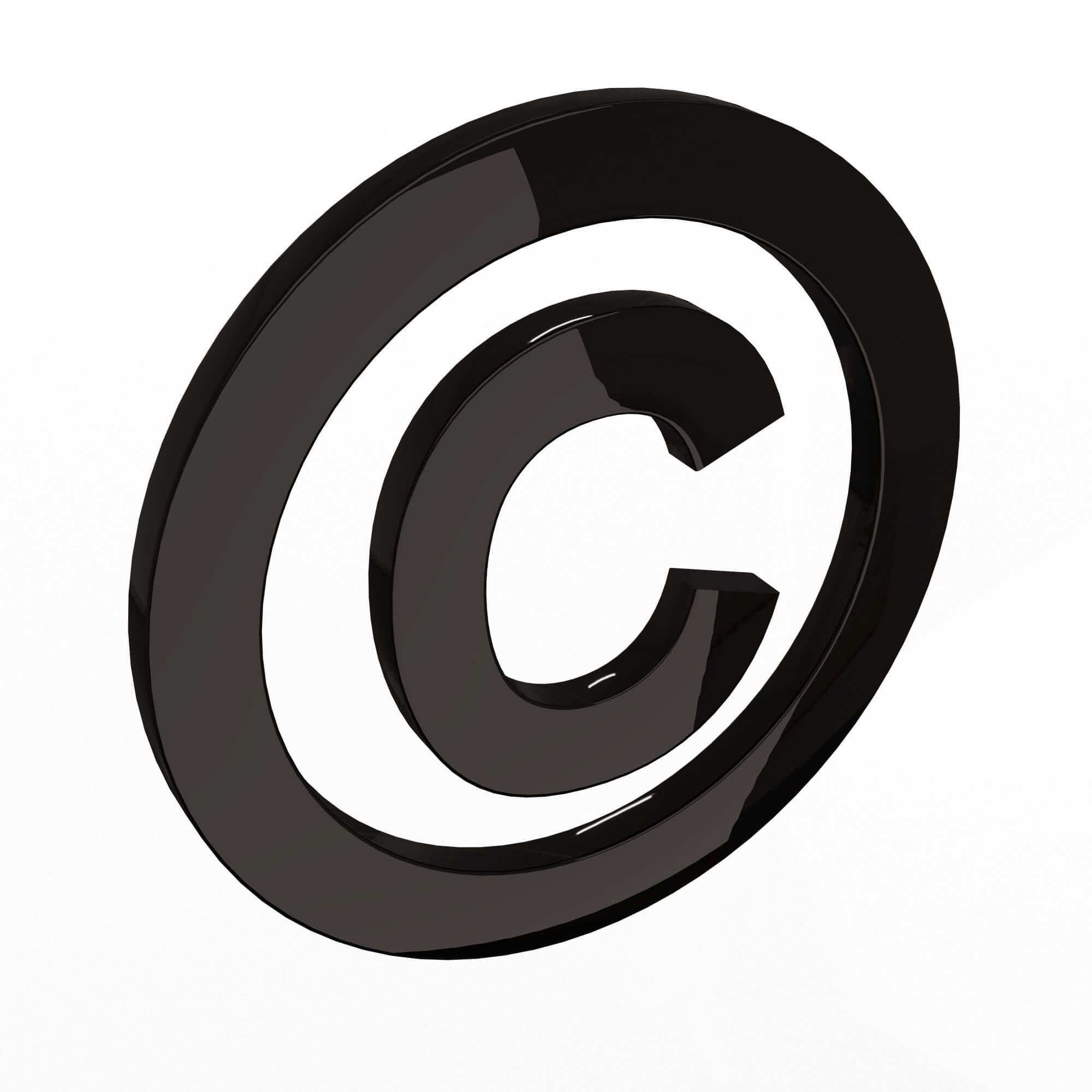 Copyright Icon - 3D Model by KhaganFX