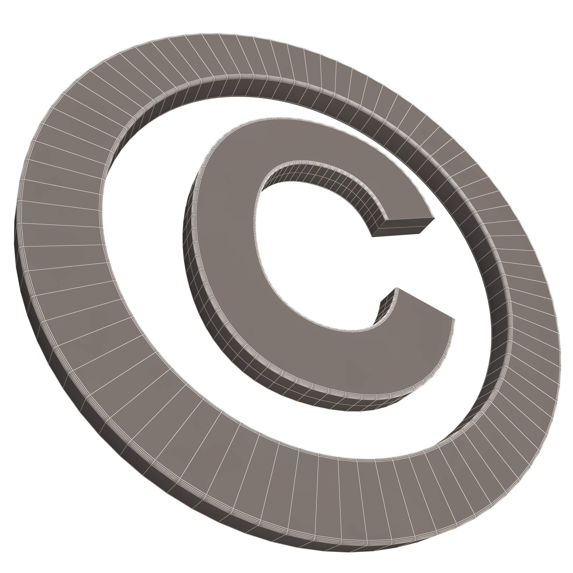 Copyright Icon - 3D Model by KhaganFX