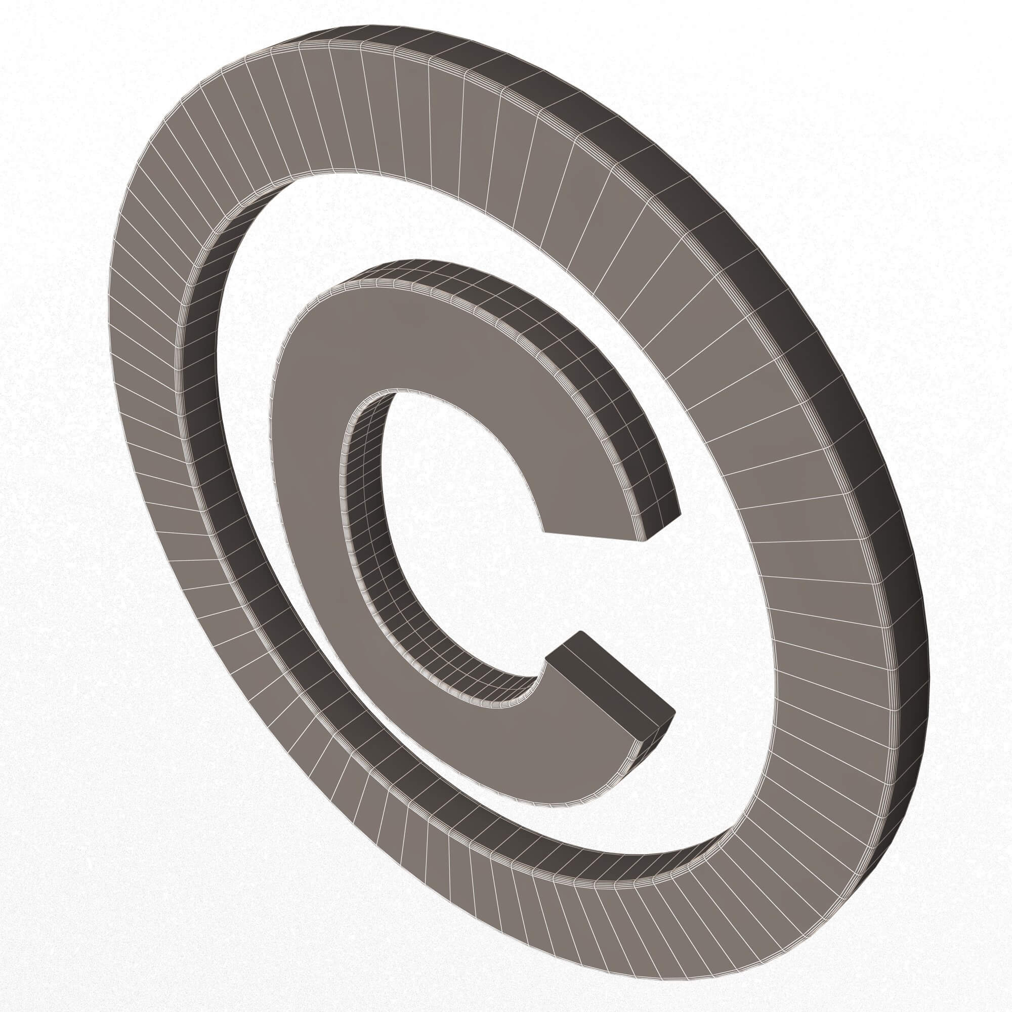 Copyright Icon - 3D Model by KhaganFX