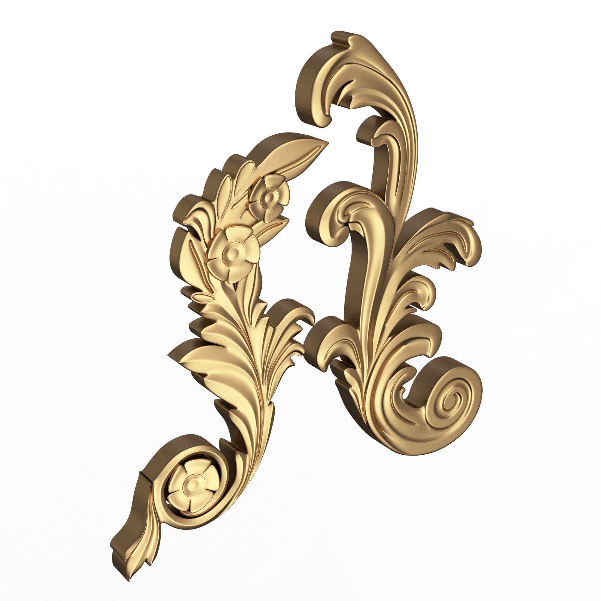 Corner Carved Plaster Molding Decoration 06 - 3D Model by KhaganFX