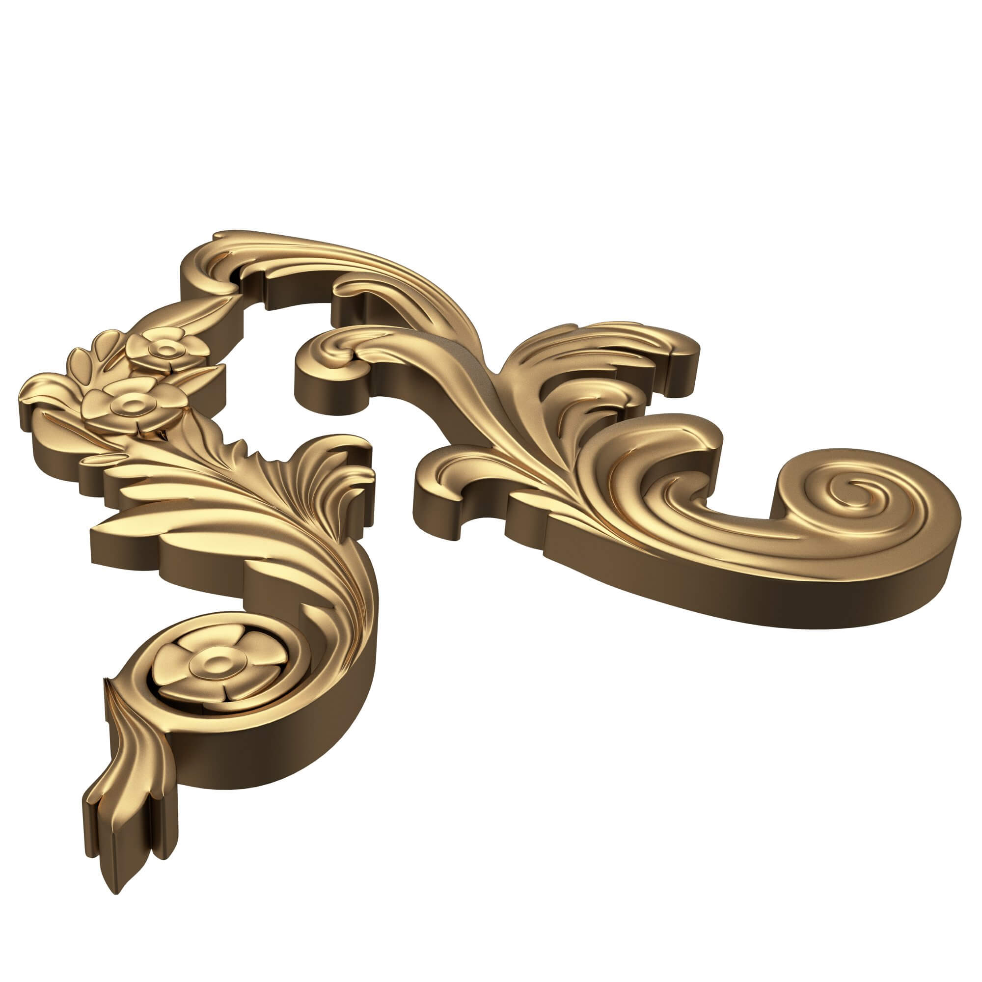 Corner Carved Plaster Molding Decoration 06 - 3D Model by KhaganFX