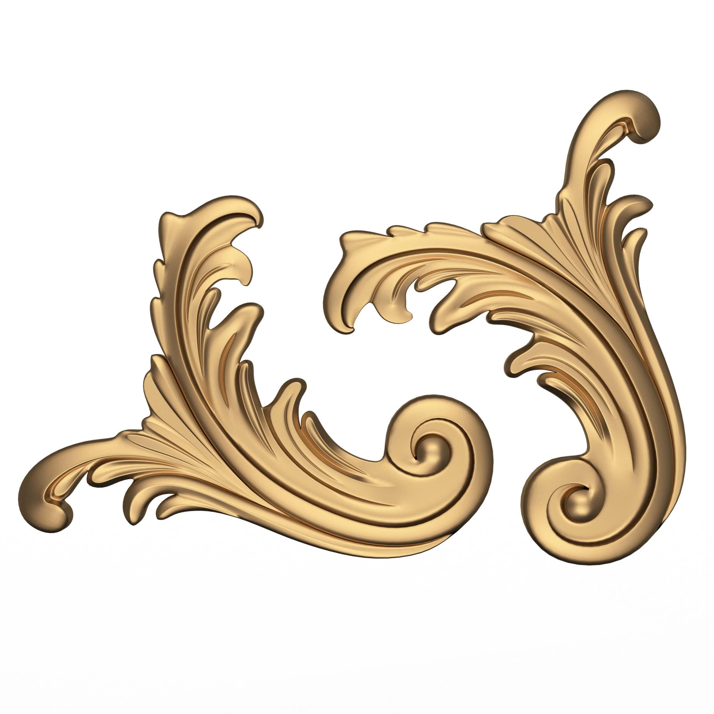 Corner Carved Plaster Molding Decoration 07 - 3D Model by KhaganFX