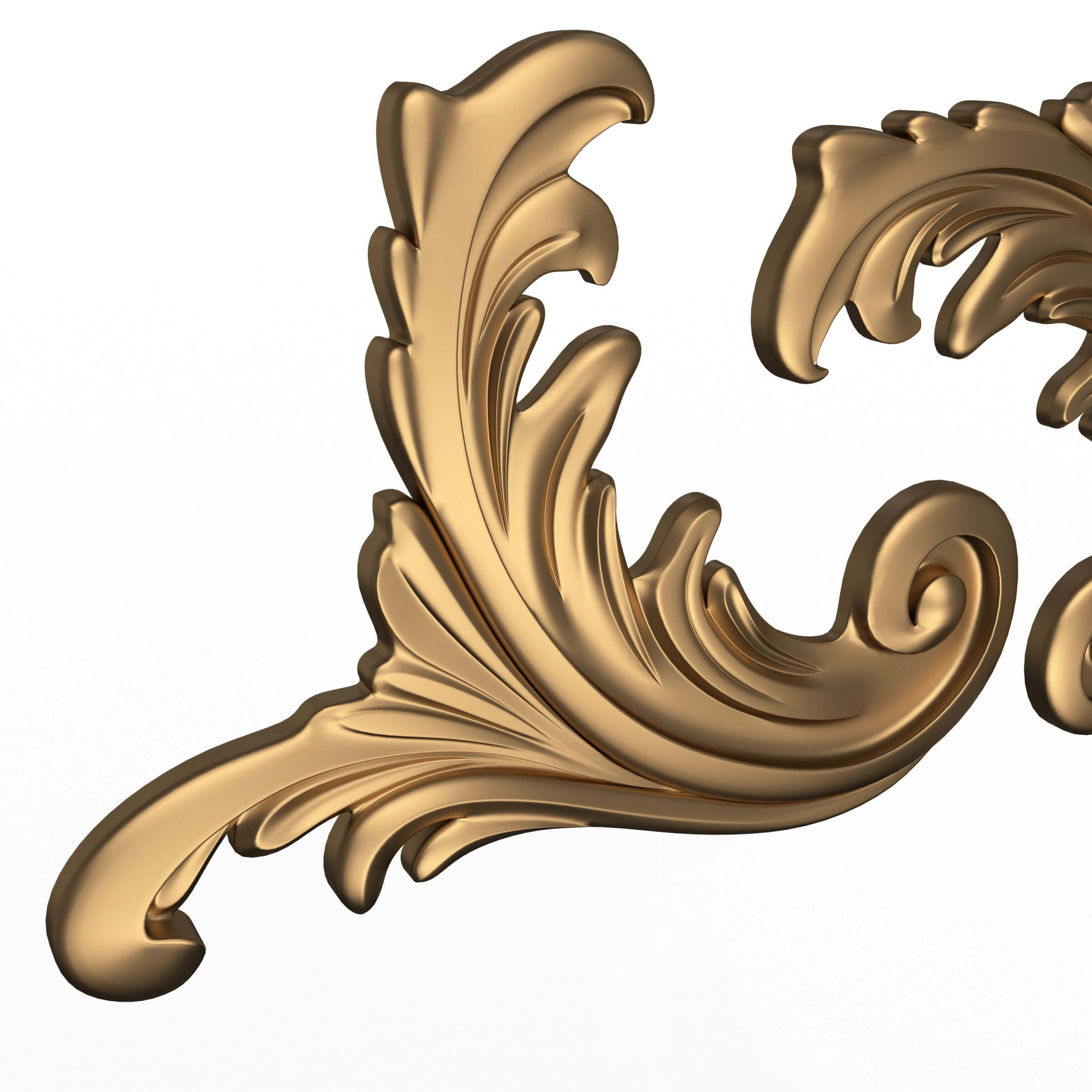 Corner Carved Plaster Molding Decoration 07 - 3D Model by KhaganFX