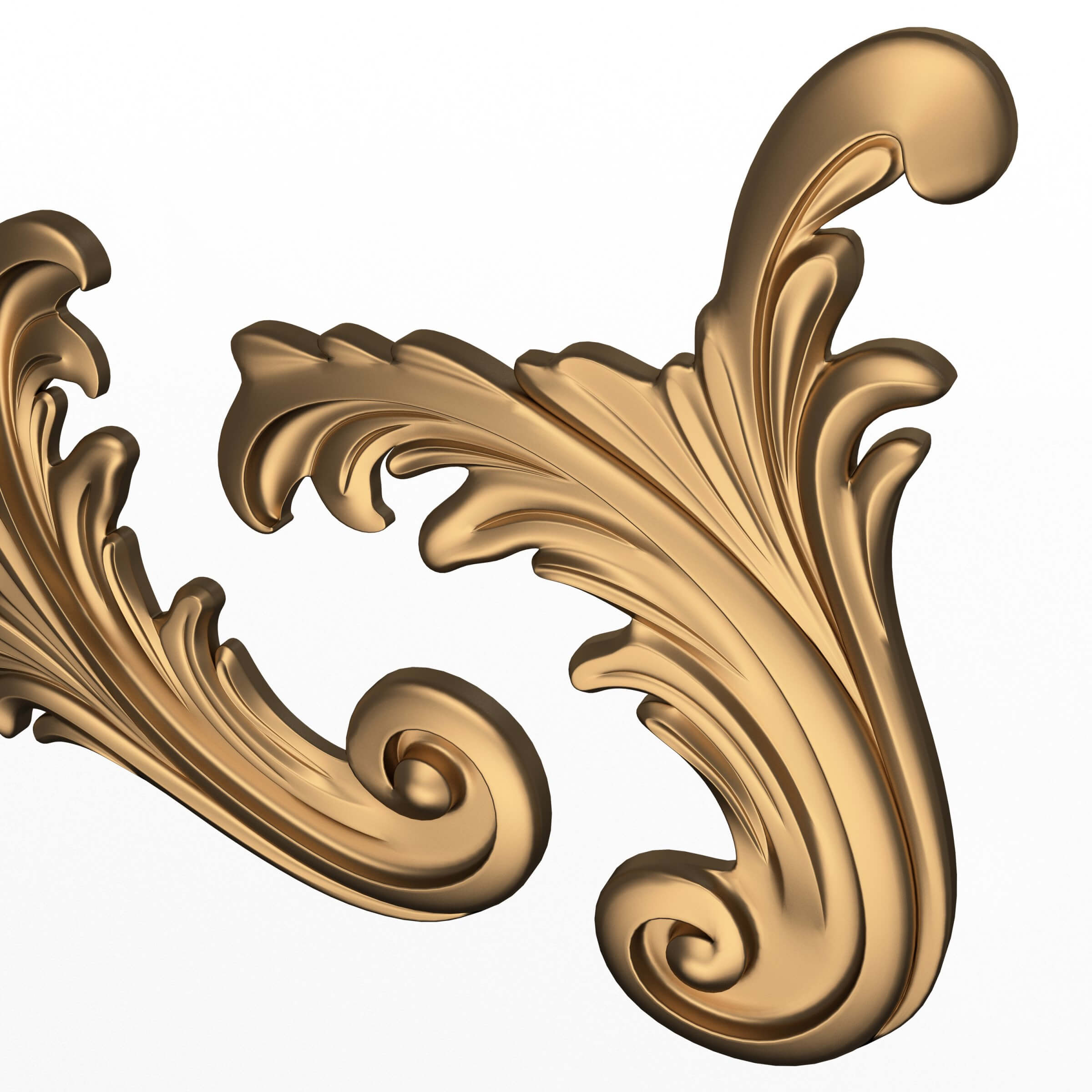 Corner Carved Plaster Molding Decoration 07 - 3D Model by KhaganFX