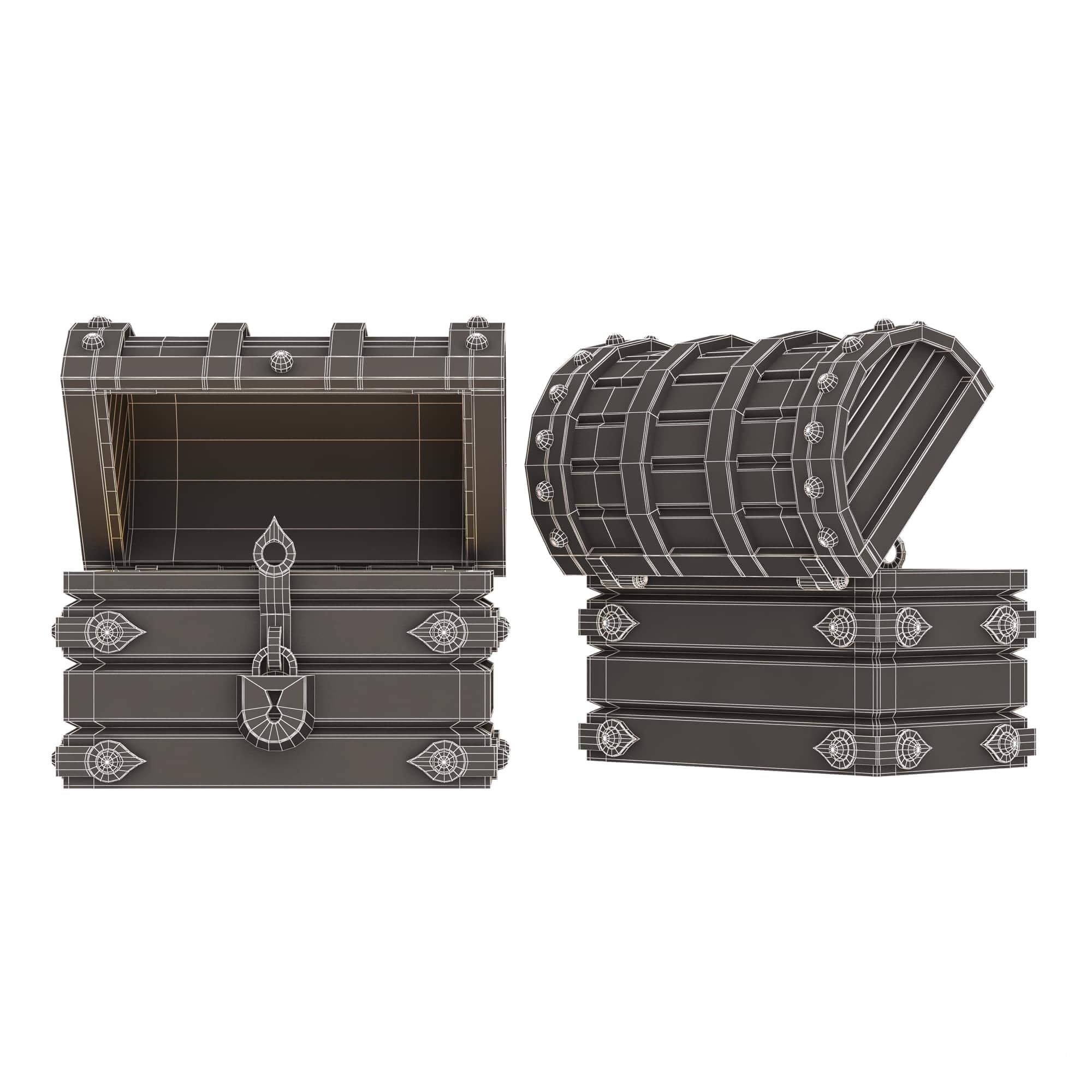 Crate Barrel and Chest Treasure Collection - 3D Model by KhaganFX