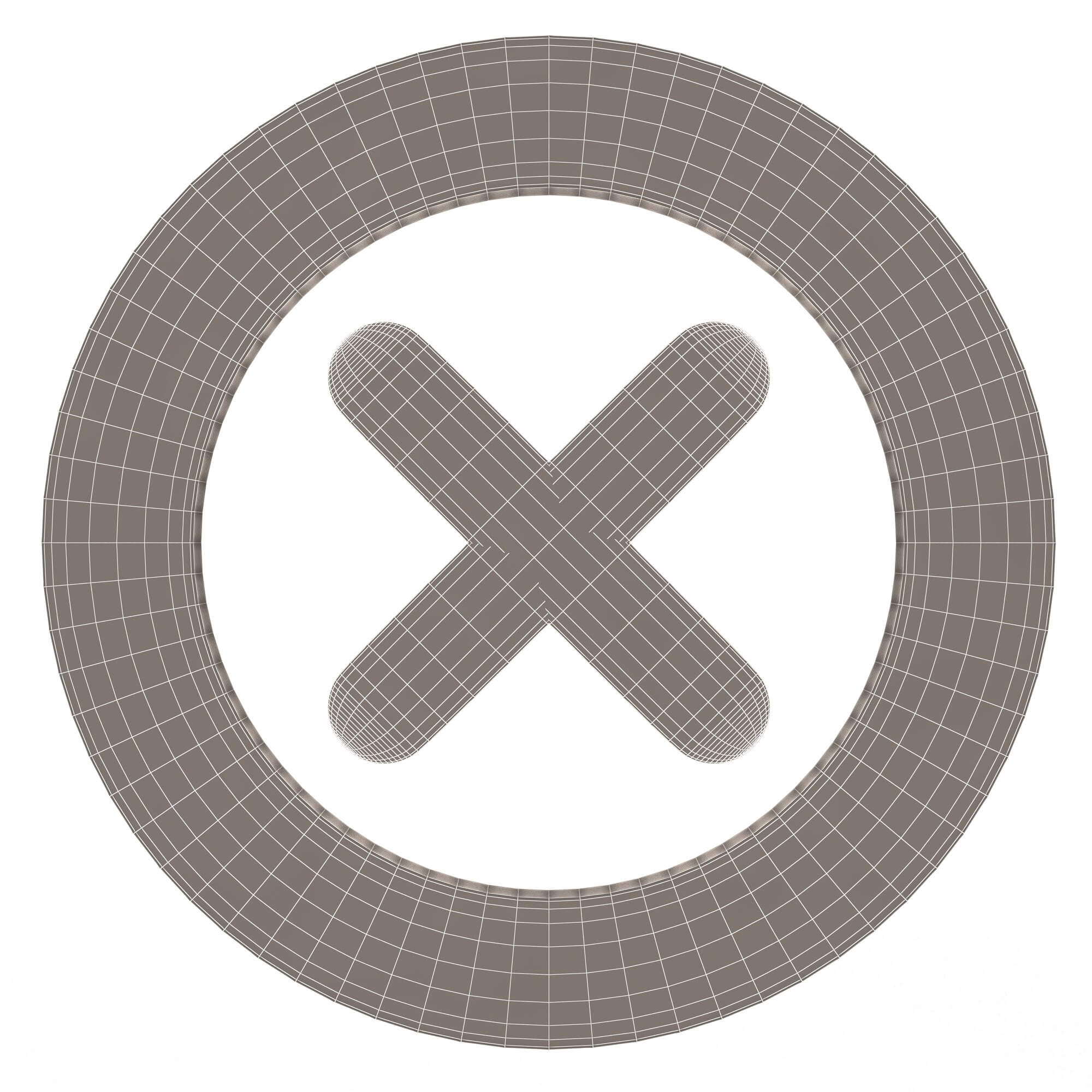 Cross Mark Symbol Icon - 3D Model by KhaganFX