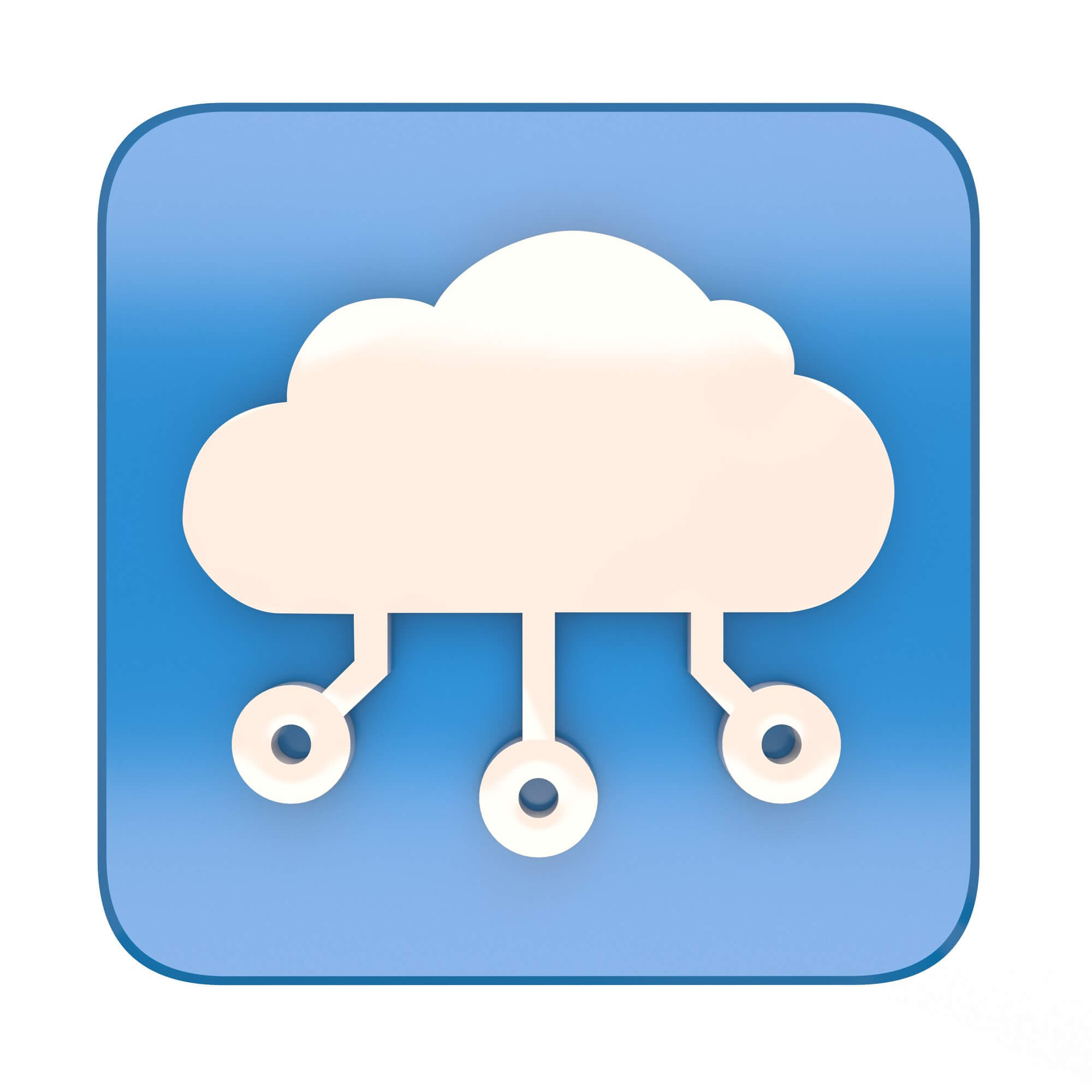 Digital Cloud Icon - 3D Model by KhaganFX