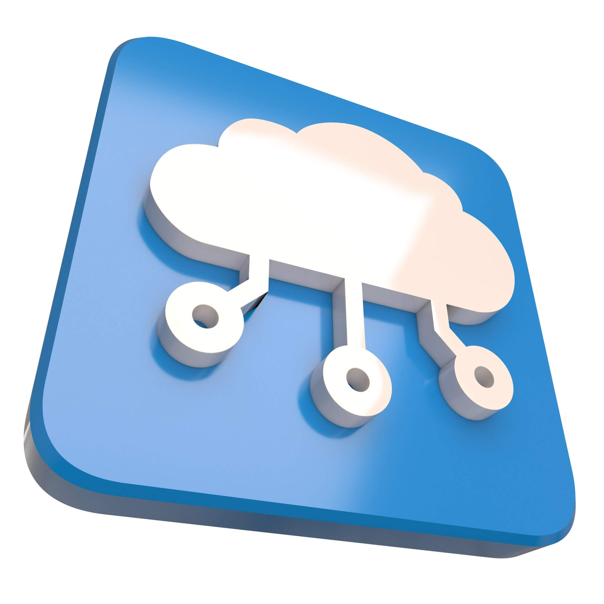 Digital Cloud Icon - 3D Model by KhaganFX
