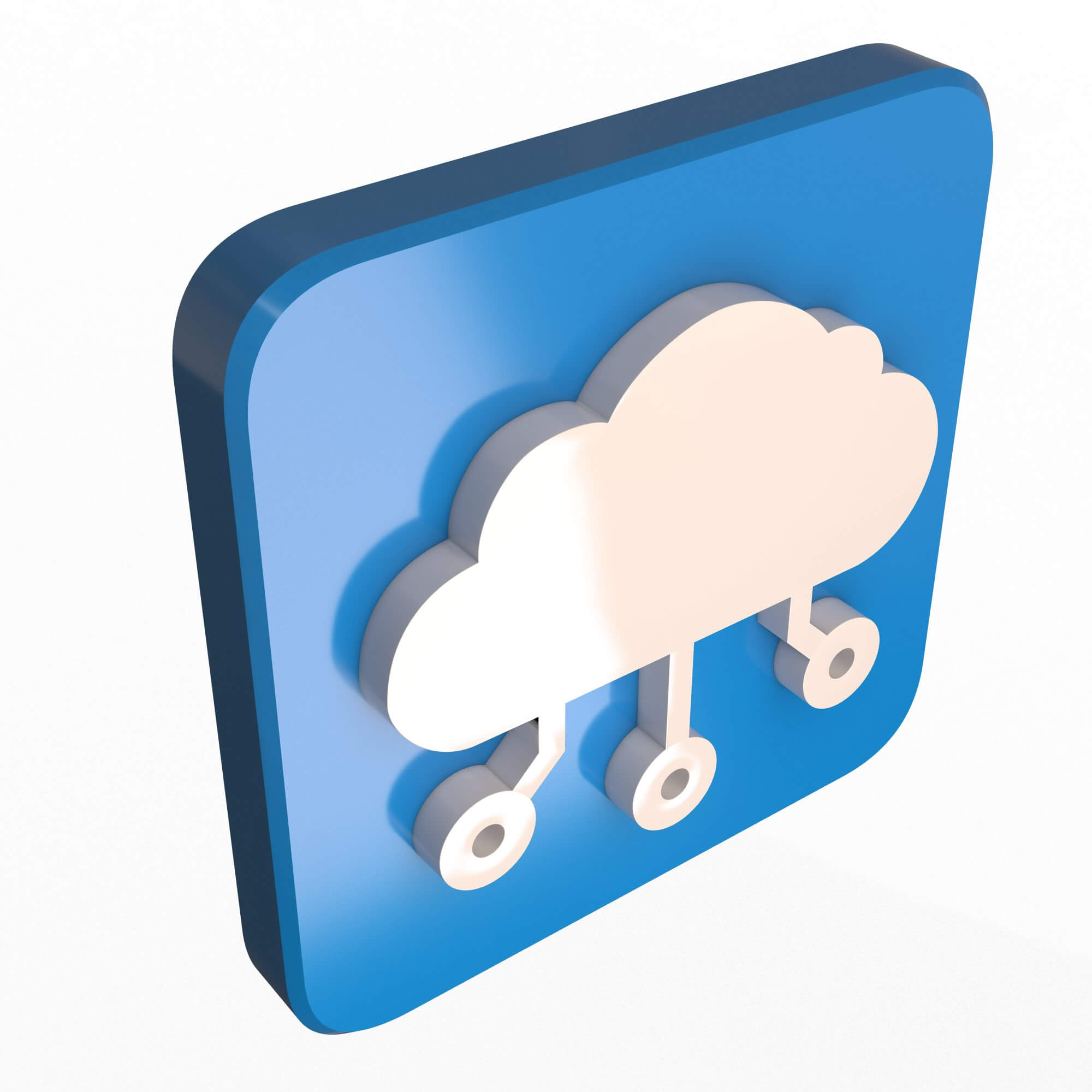 Digital Cloud Icon - 3D Model by KhaganFX