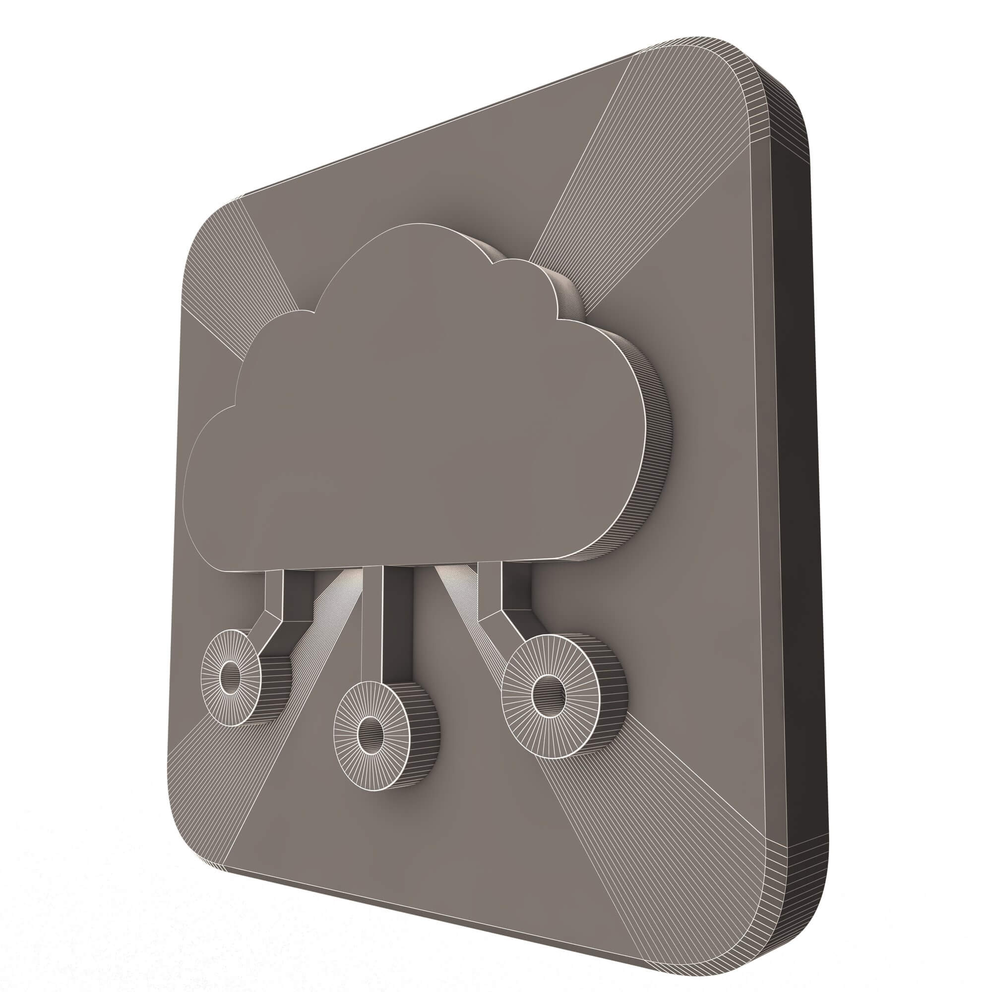 Digital Cloud Icon - 3D Model by KhaganFX