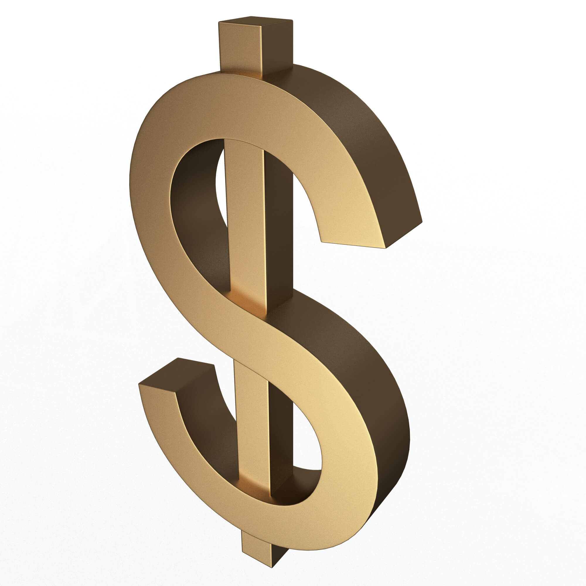 Dollar Symbol - 3D Model by KhaganFX