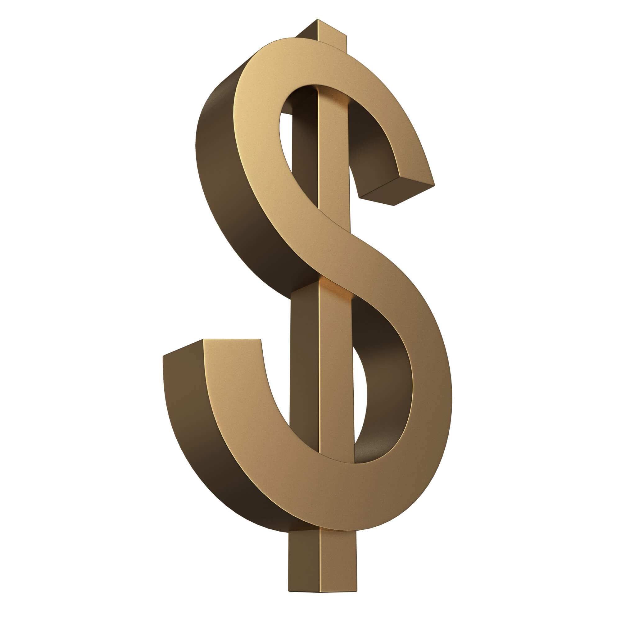 Dollar Symbol - 3D Model by KhaganFX