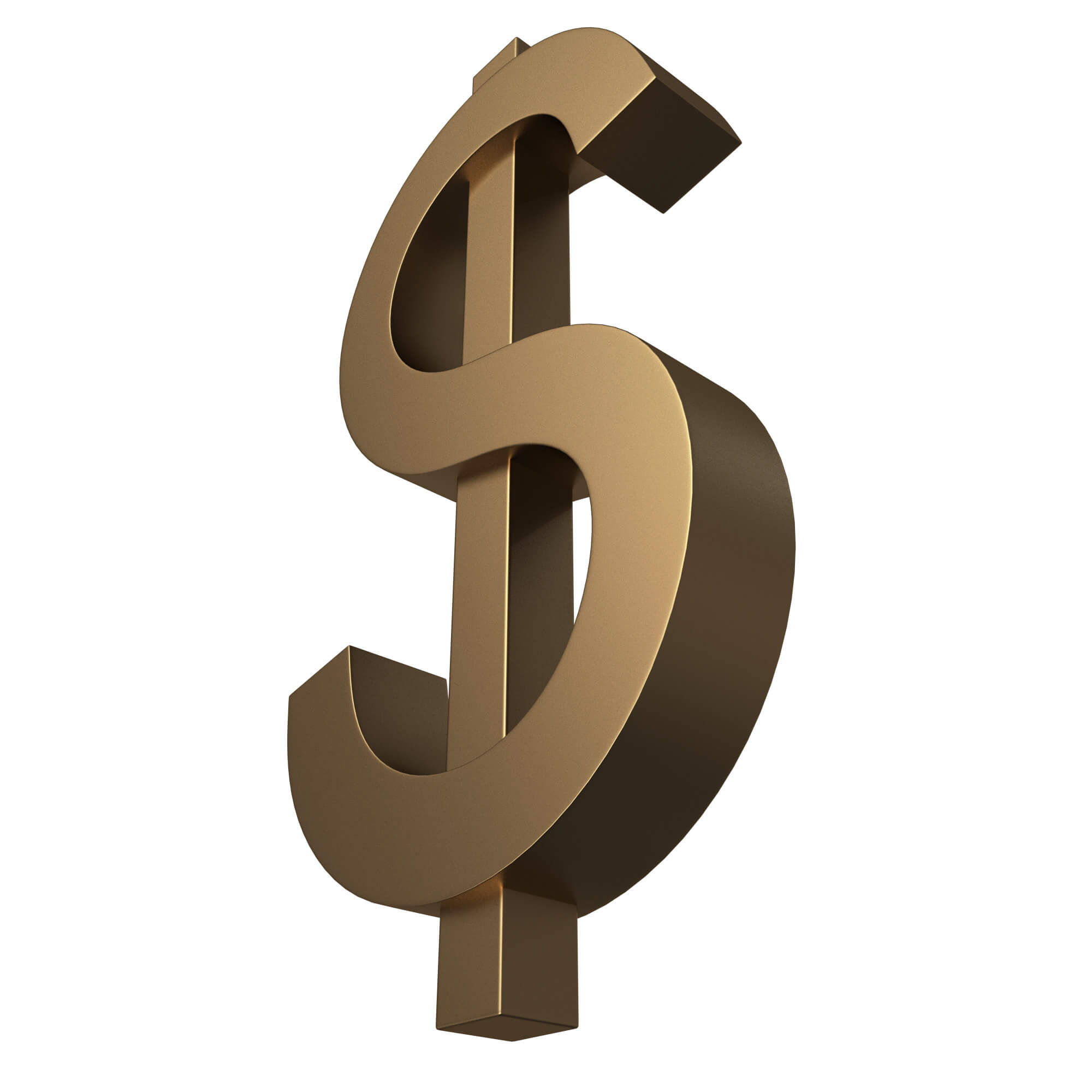 Dollar Symbol - 3D Model by KhaganFX