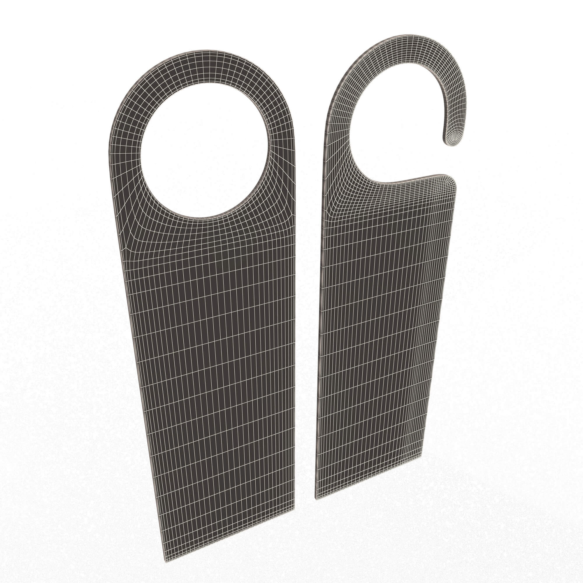 Door Hanger Tag Black - 3D Model by KhaganFX