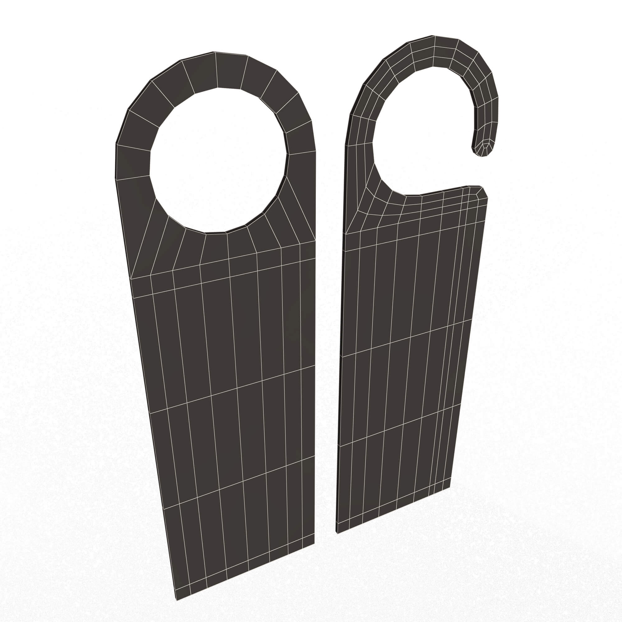 Door Hanger Tag Black - 3D Model by KhaganFX