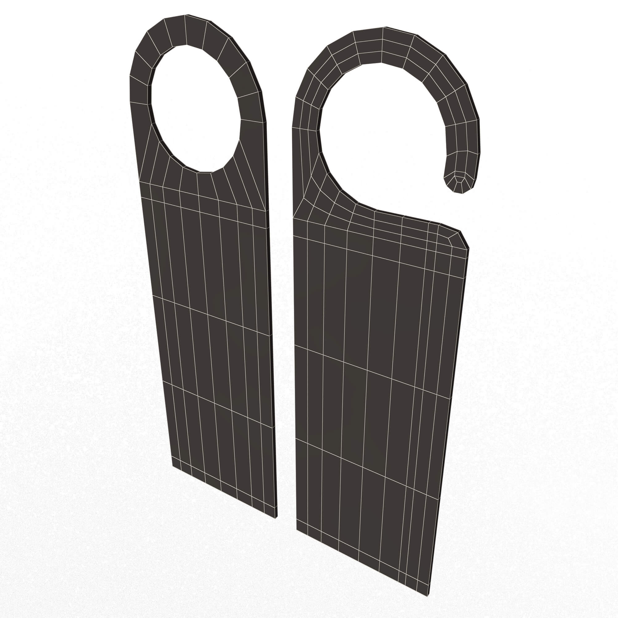 Door Hanger Tag Black - 3D Model by KhaganFX