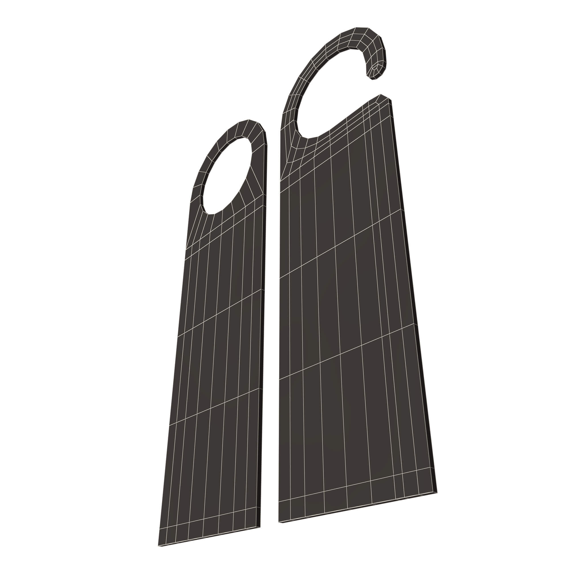 Door Hanger Tag Black - 3D Model by KhaganFX