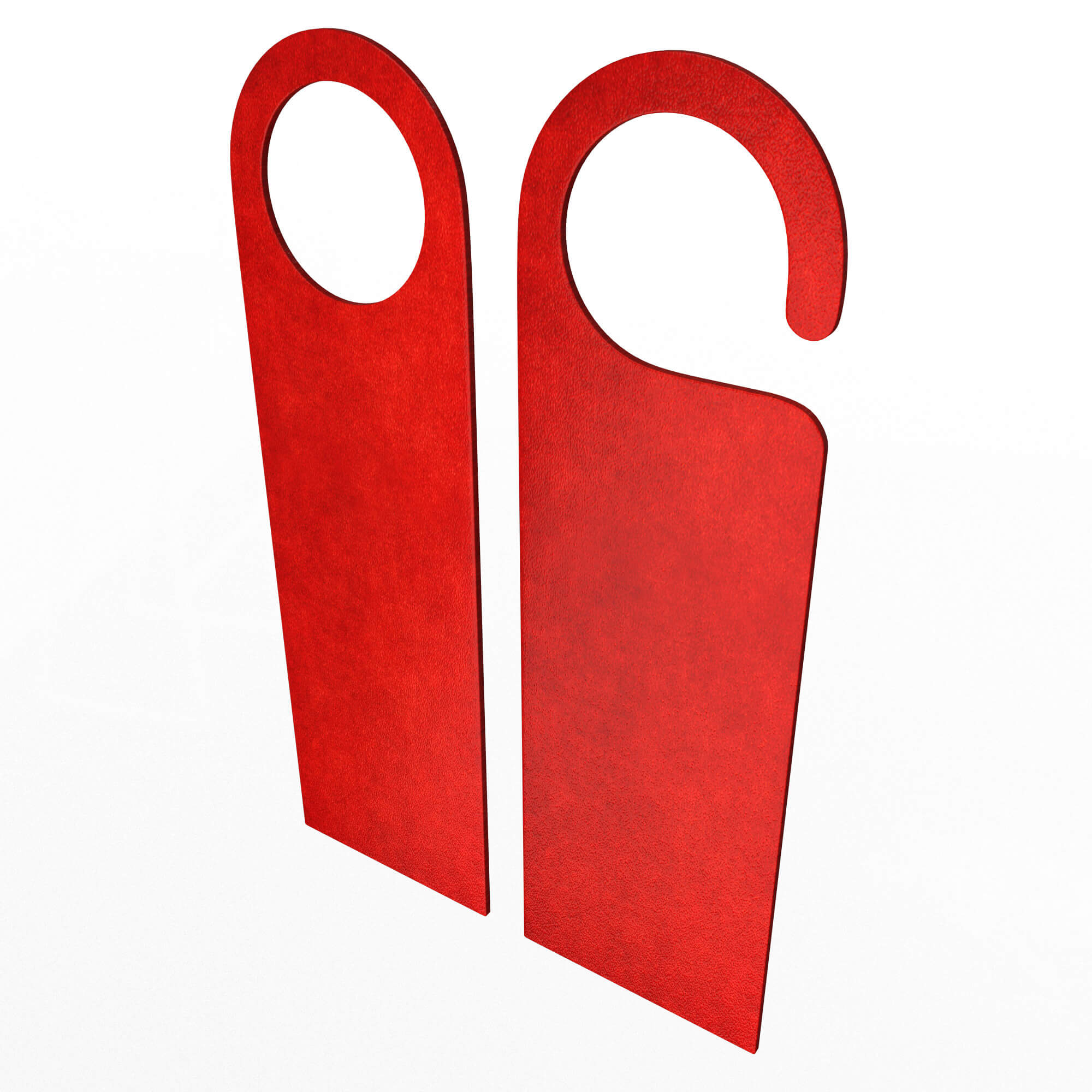 Door Hanger Tag Red - 3D Model by KhaganFX