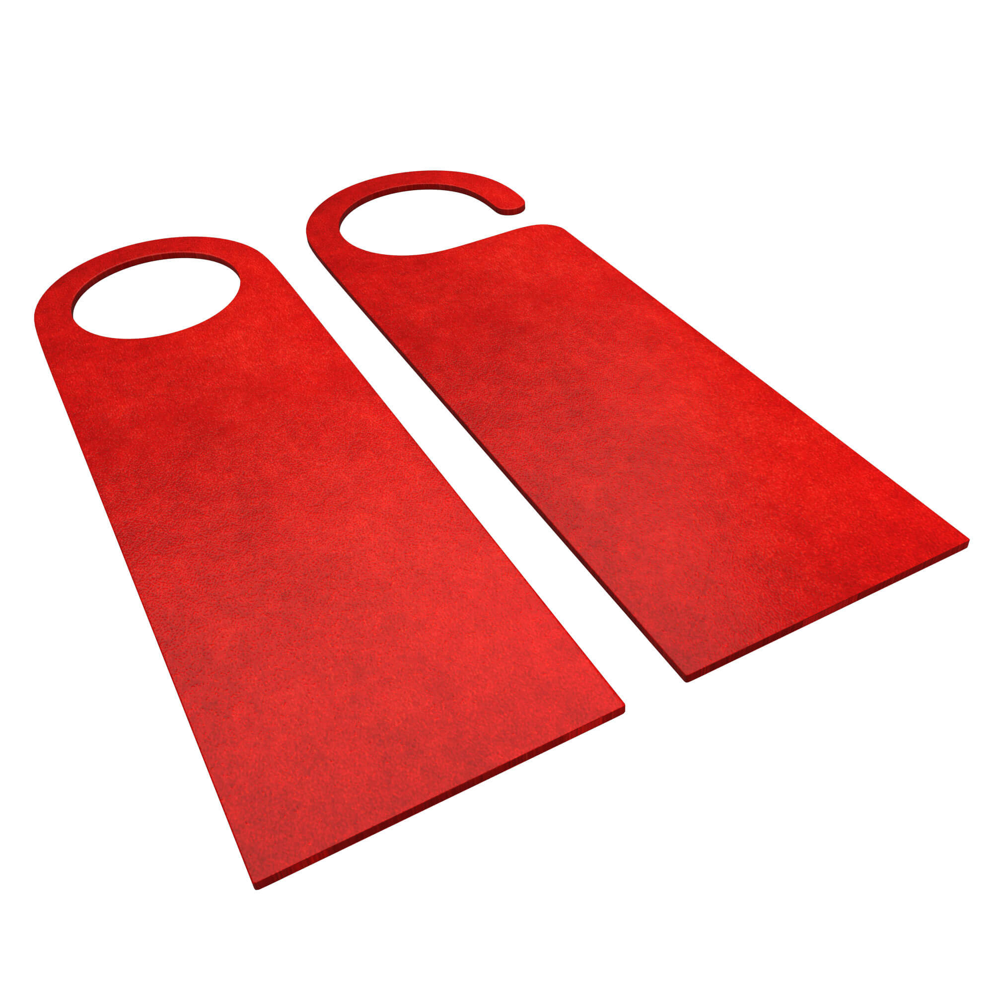 Door Hanger Tag Red - 3D Model by KhaganFX