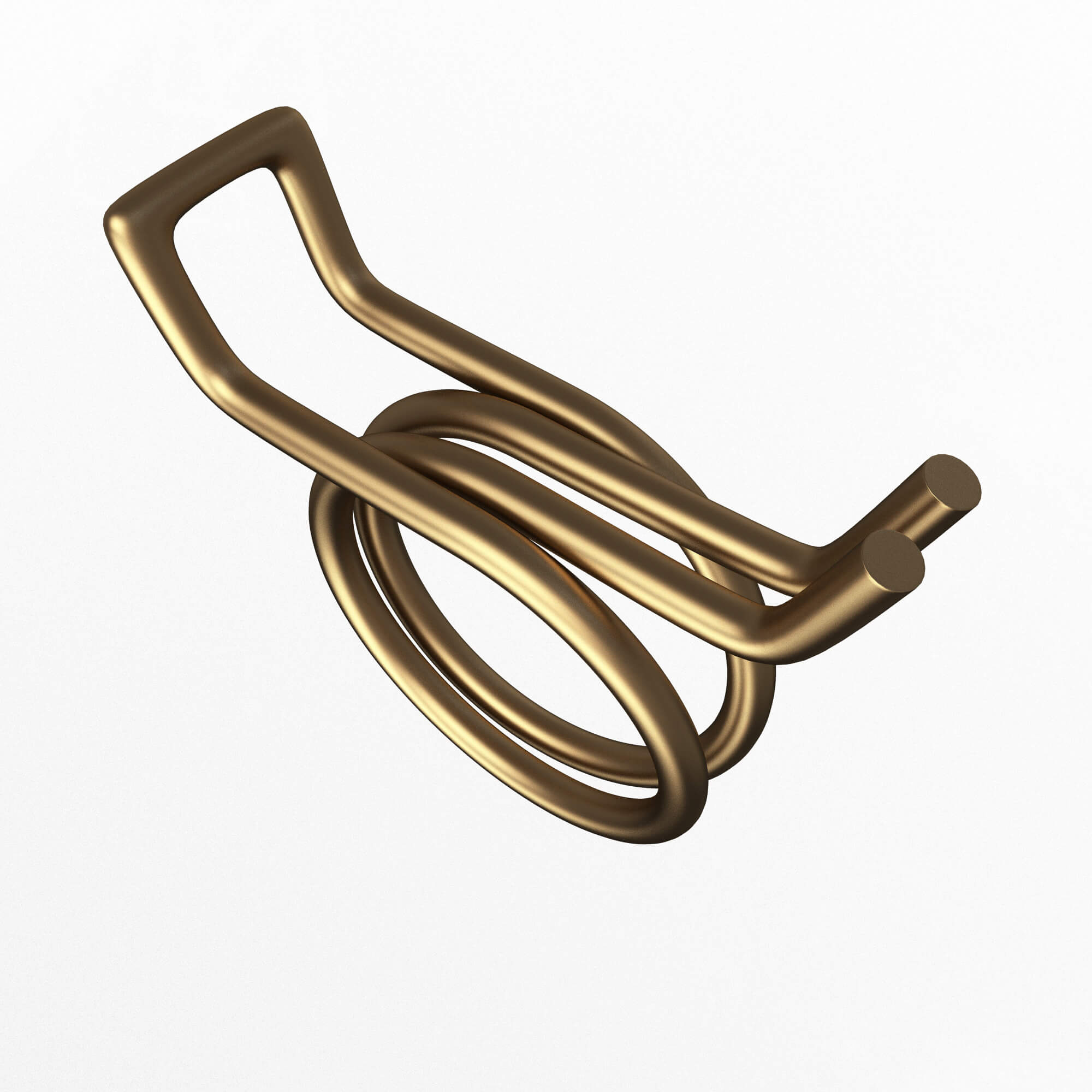 Double Wire Spring Hose Clamp Gold - 3D Model by KhaganFX