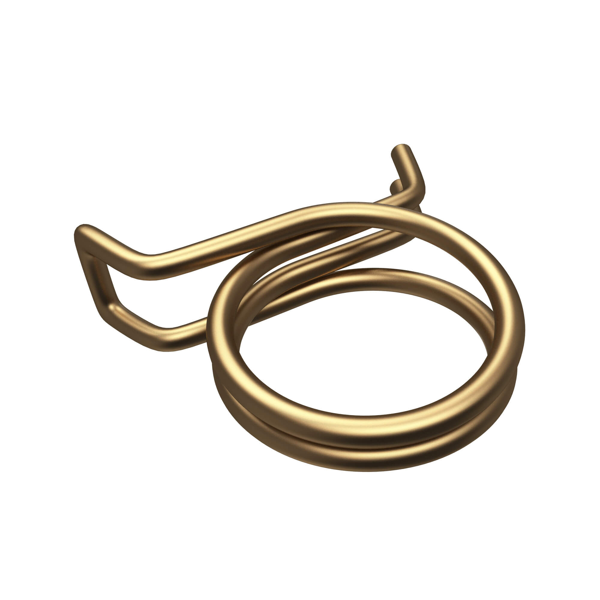 Double Wire Spring Hose Clamp Gold - 3D Model by KhaganFX