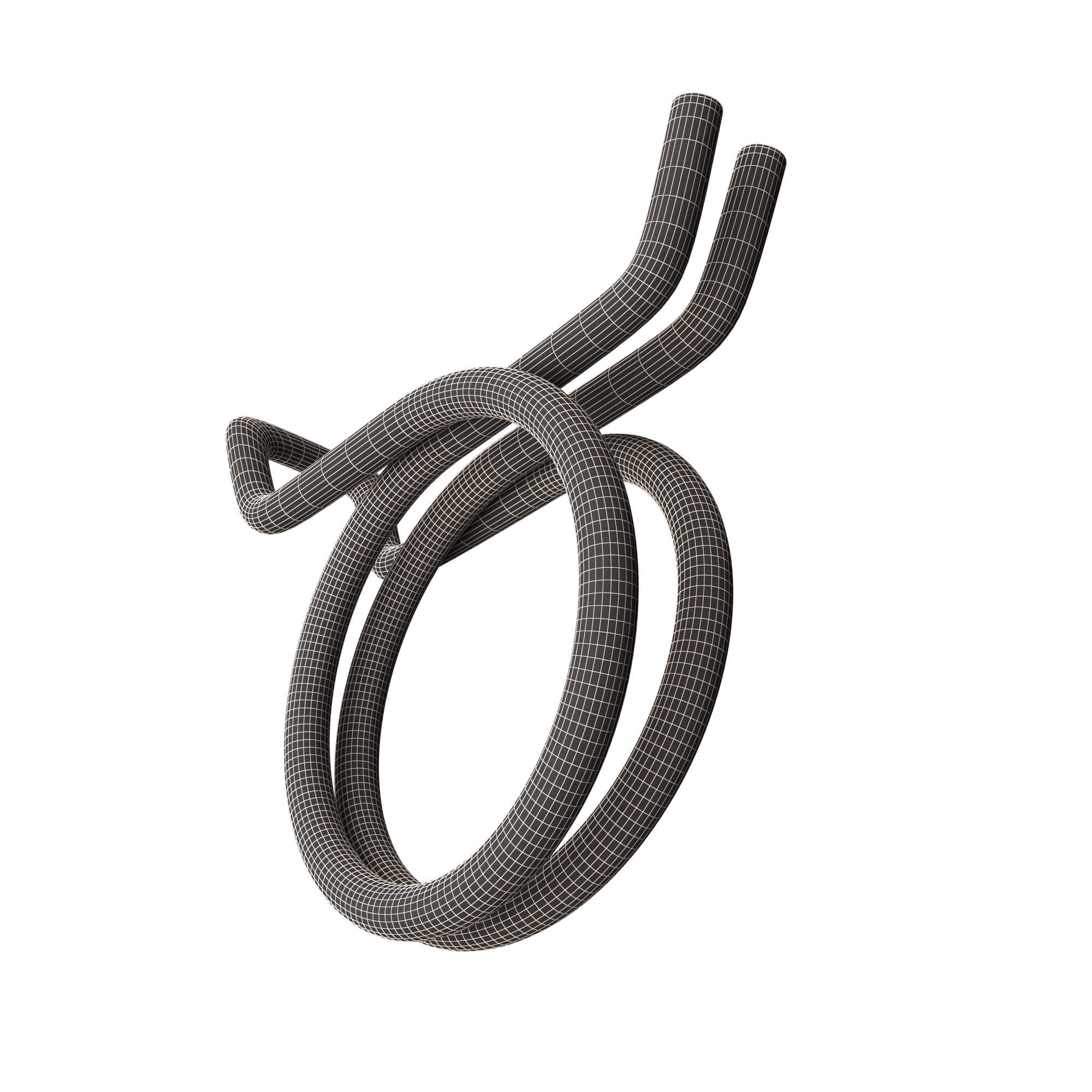 Double Wire Spring Hose Clamp Gold - 3D Model by KhaganFX