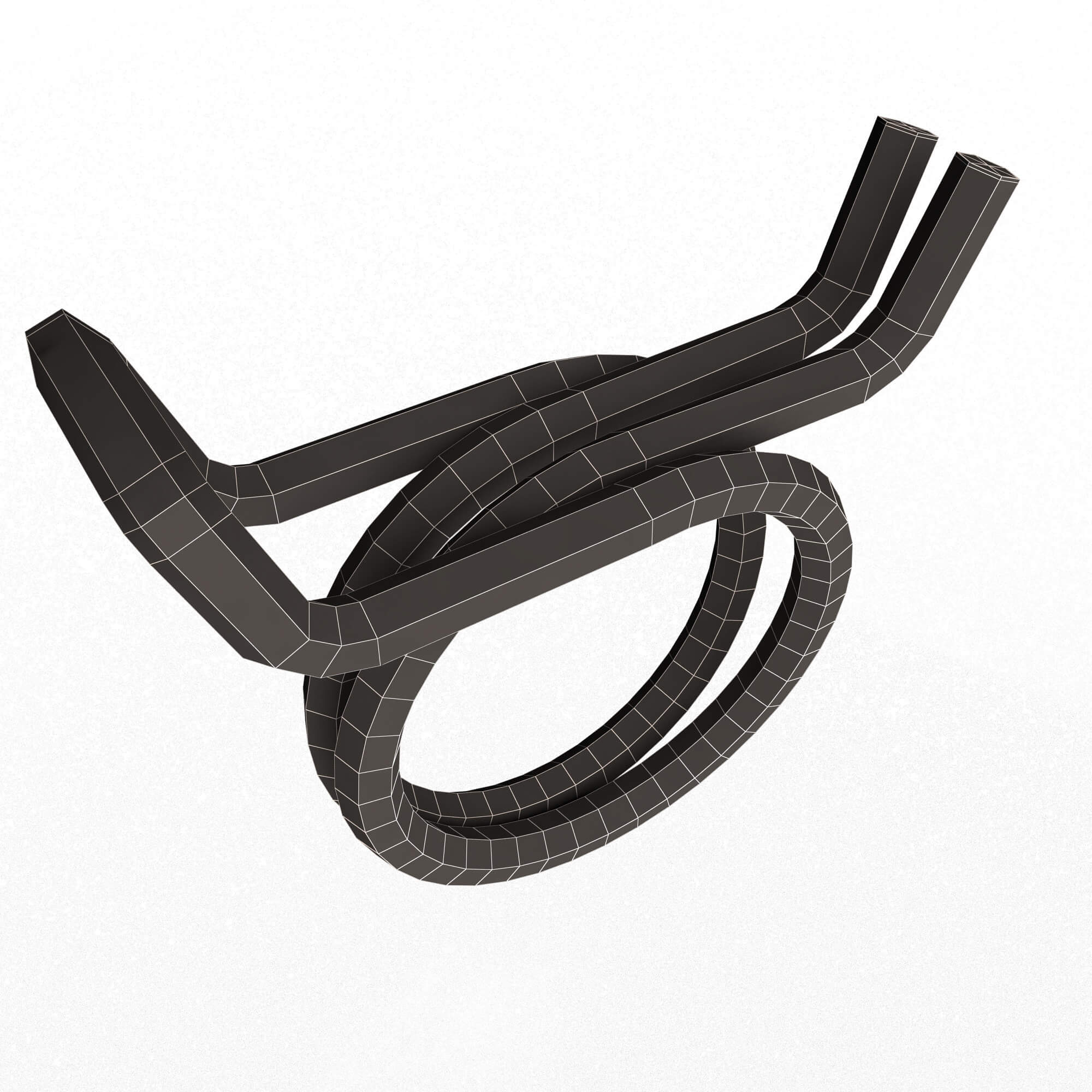 Double Wire Spring Hose Clamp Gold - 3D Model by KhaganFX