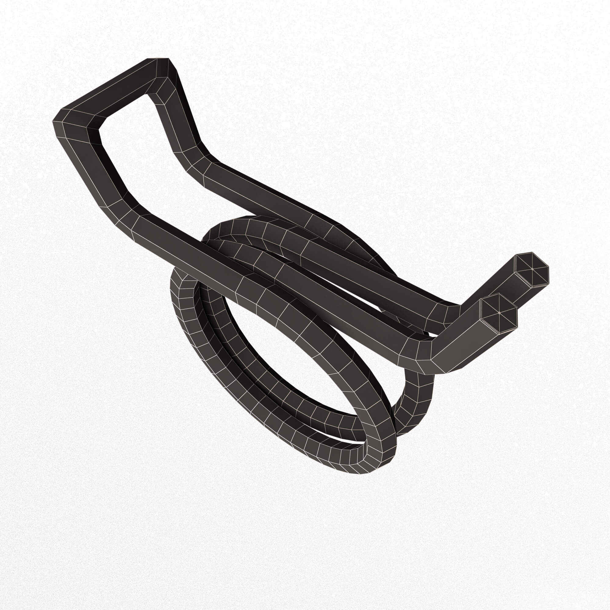 Double Wire Spring Hose Clamp Gold - 3D Model by KhaganFX