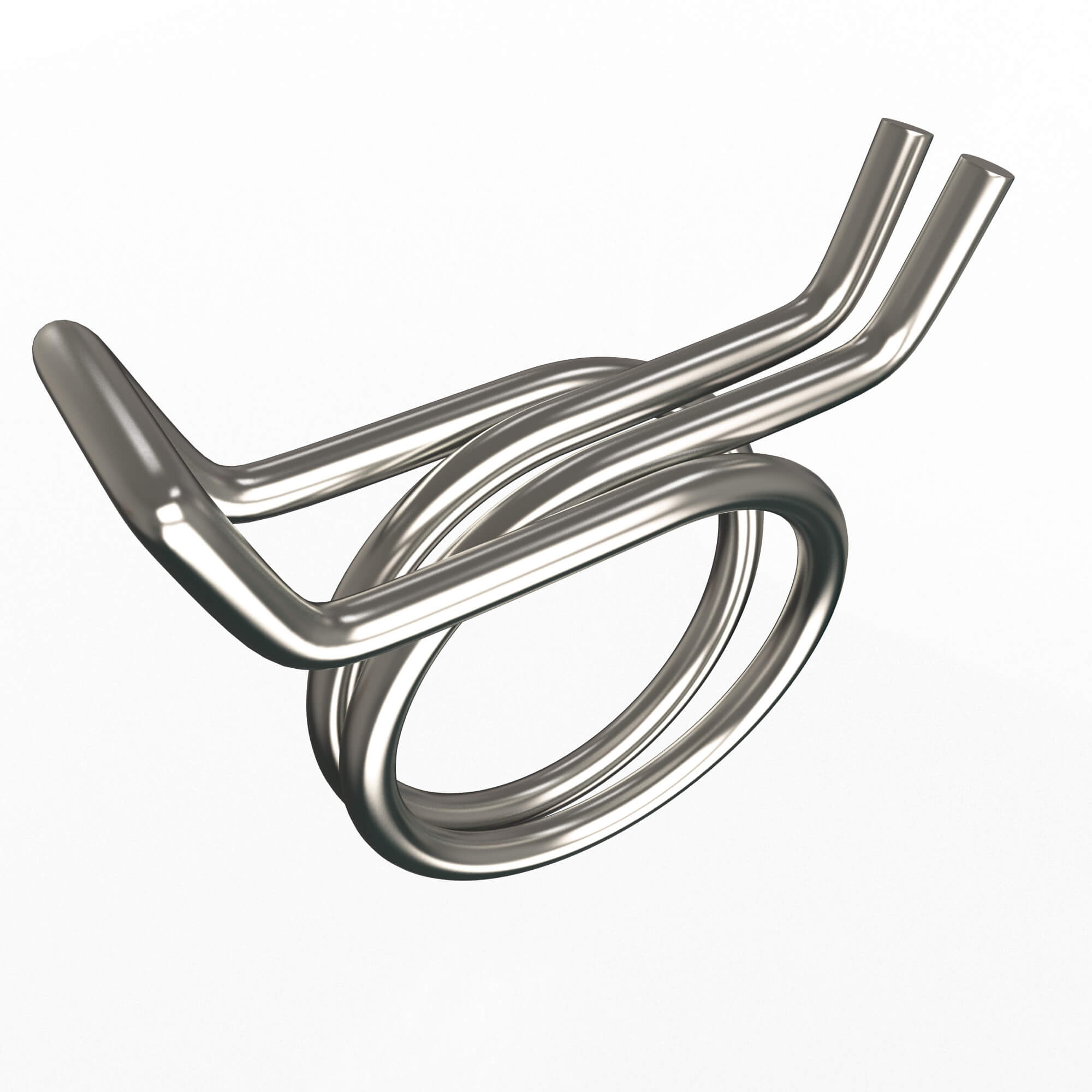 Double Wire Spring Hose Clamp Gold - 3D Model by KhaganFX