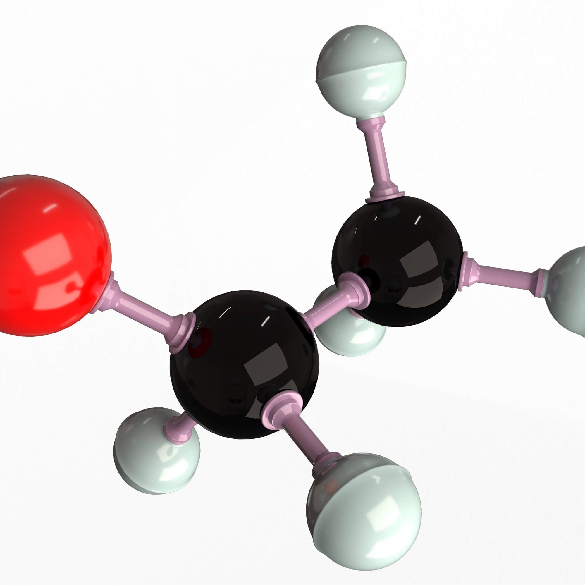 Ethanol Molecule - 3D Model by KhaganFX