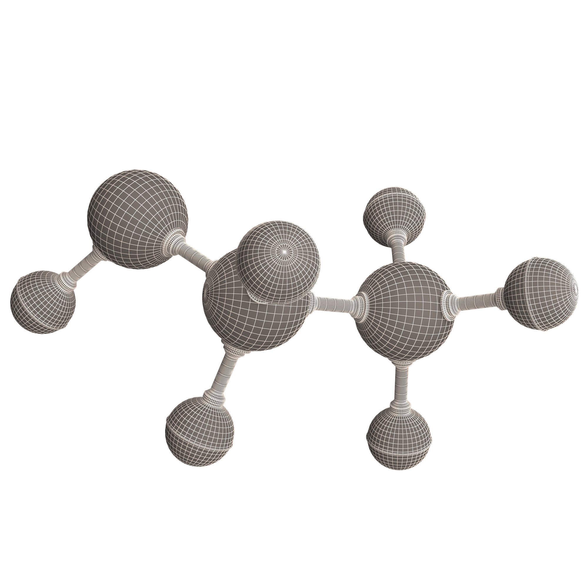 Ethanol Molecule - 3D Model by KhaganFX