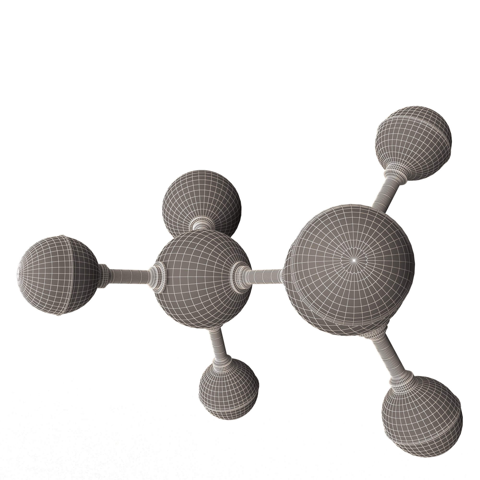Ethanol Molecule - 3D Model by KhaganFX