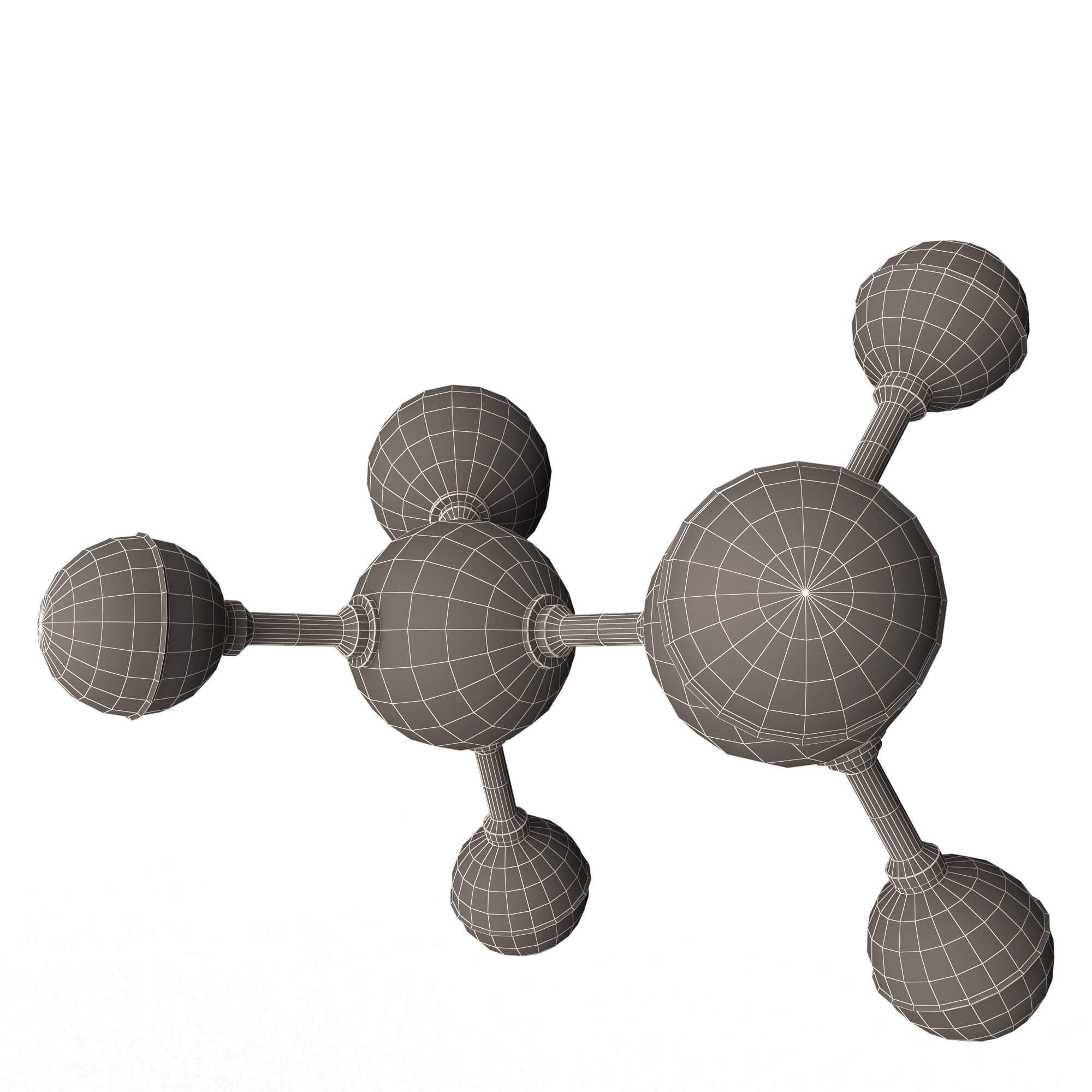 Ethanol Molecule - 3D Model by KhaganFX