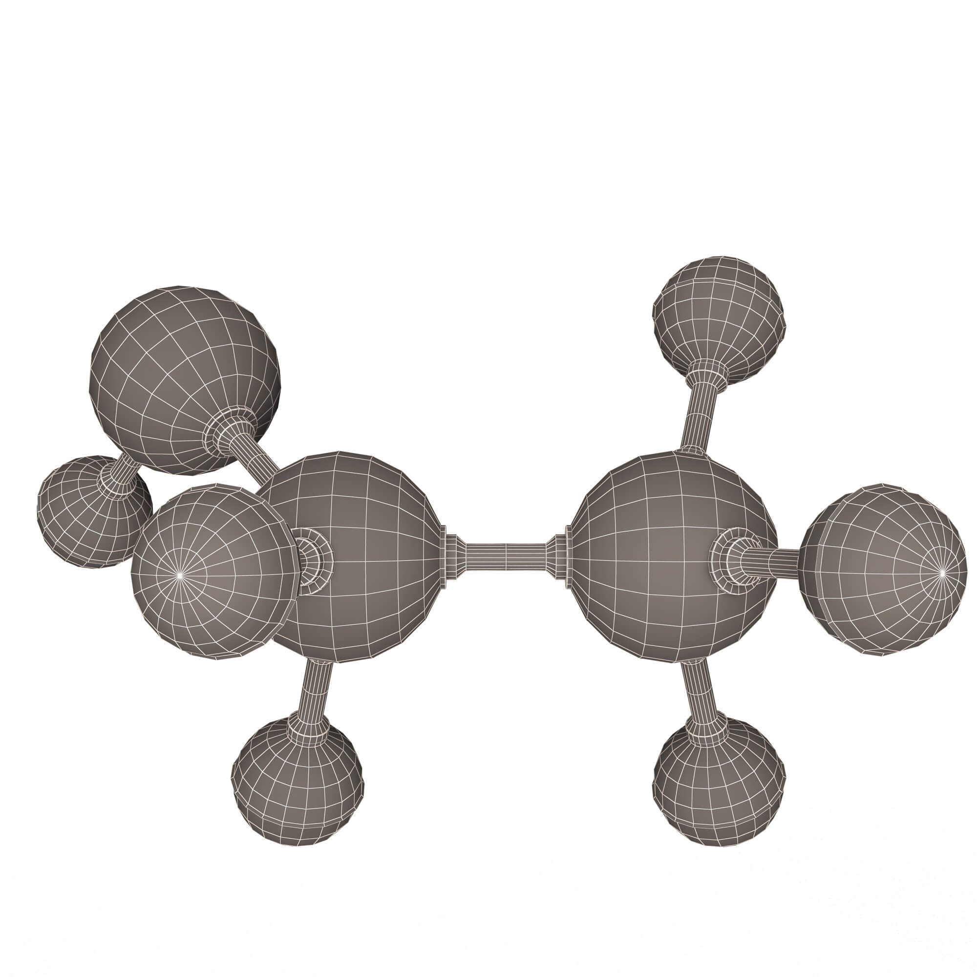 Ethanol Molecule - 3D Model by KhaganFX