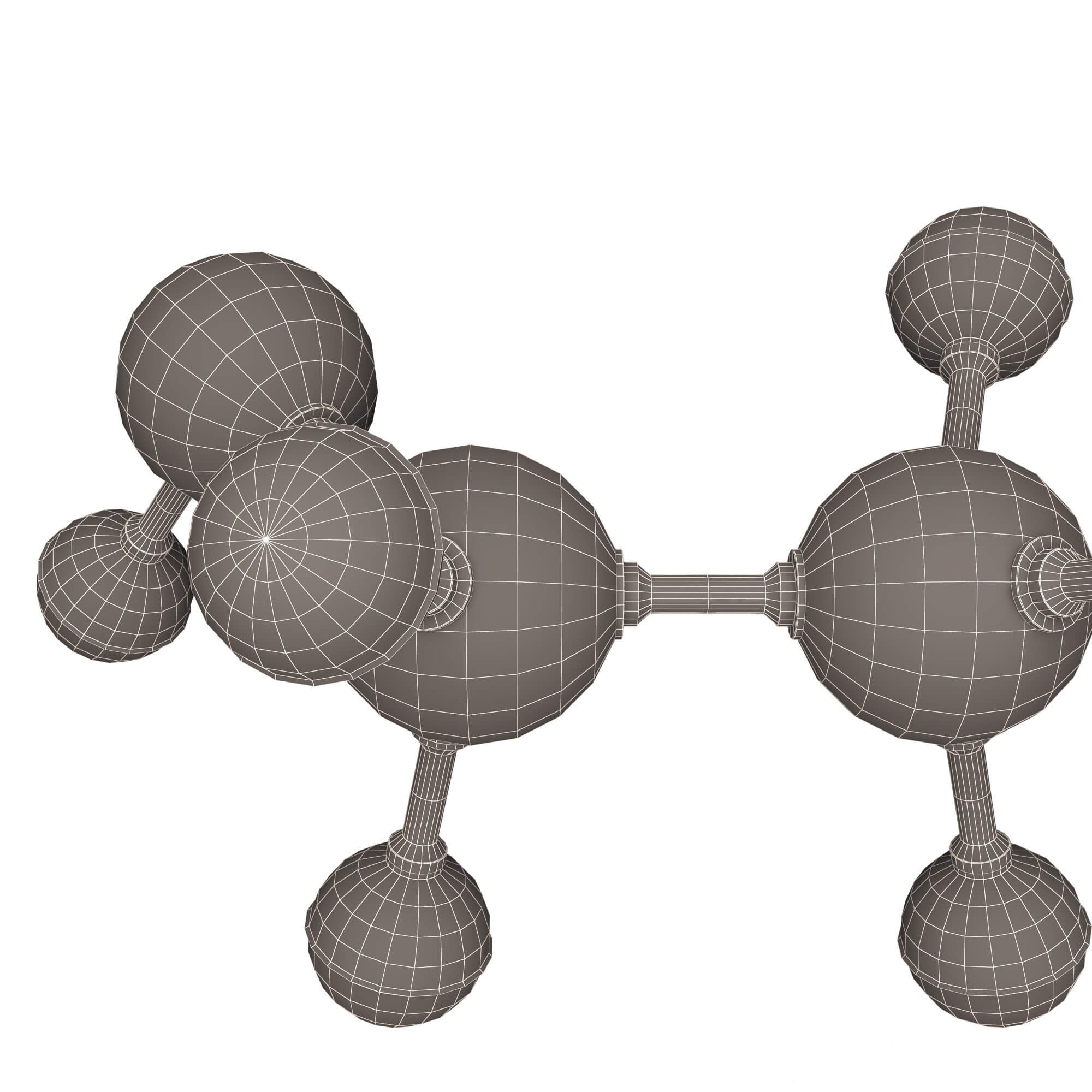Ethanol Molecule - 3D Model by KhaganFX