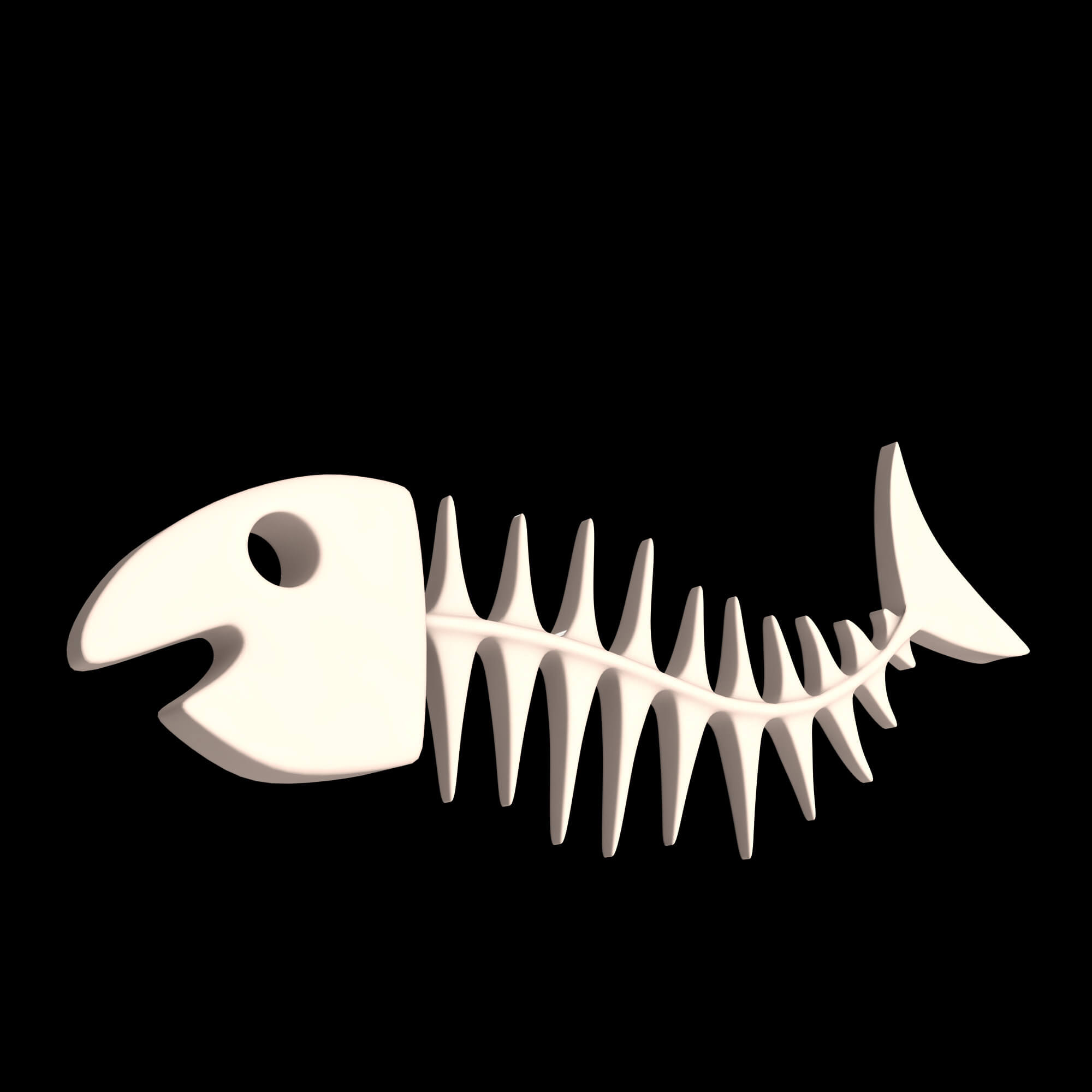 Fish Bone Cartoon - 3D Model by KhaganFX
