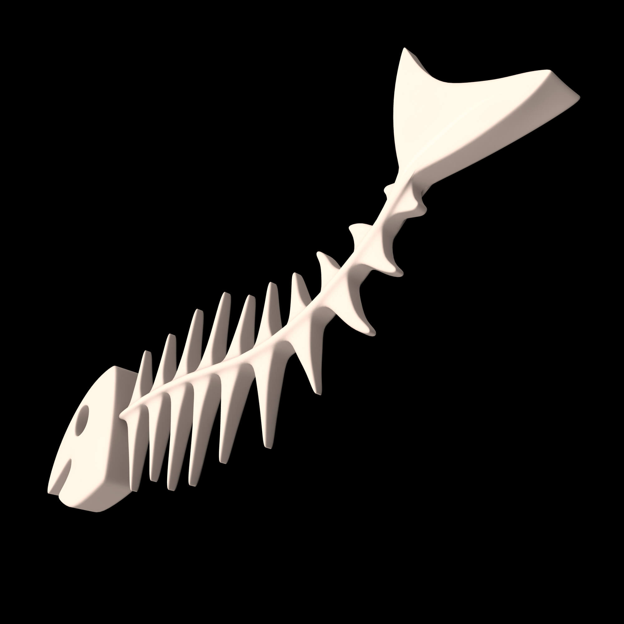 Fish Bone Cartoon - 3D Model by KhaganFX