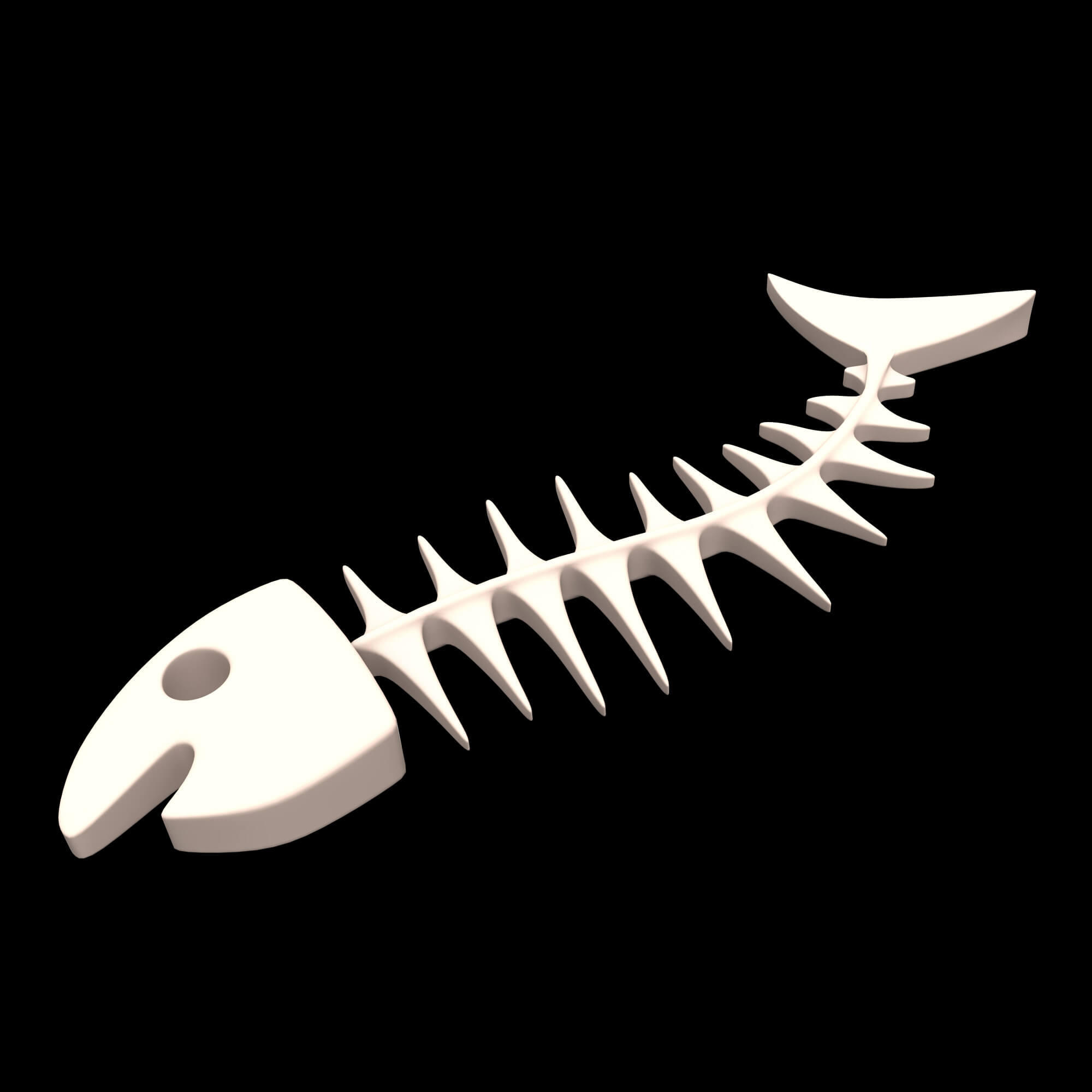 Fish Bone Cartoon - 3D Model by KhaganFX