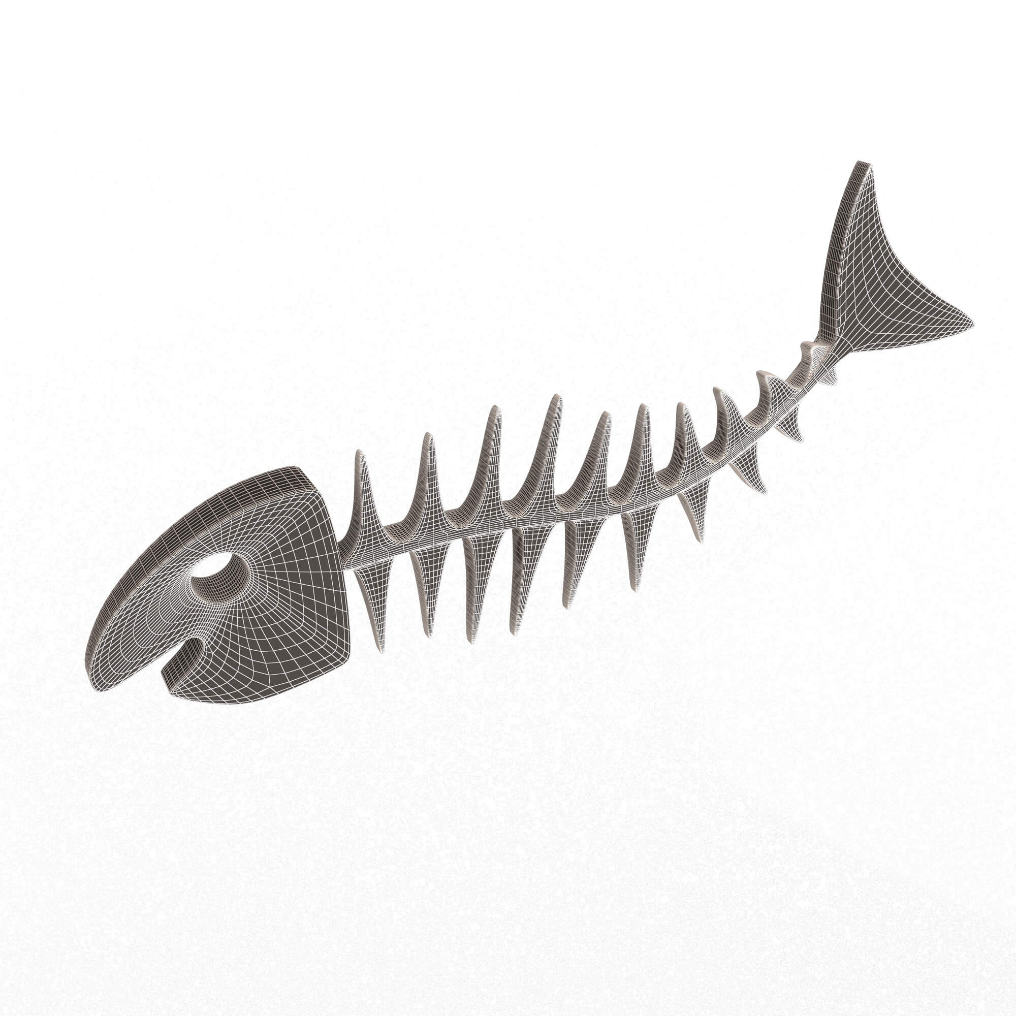 Fish Bone Cartoon - 3D Model by KhaganFX