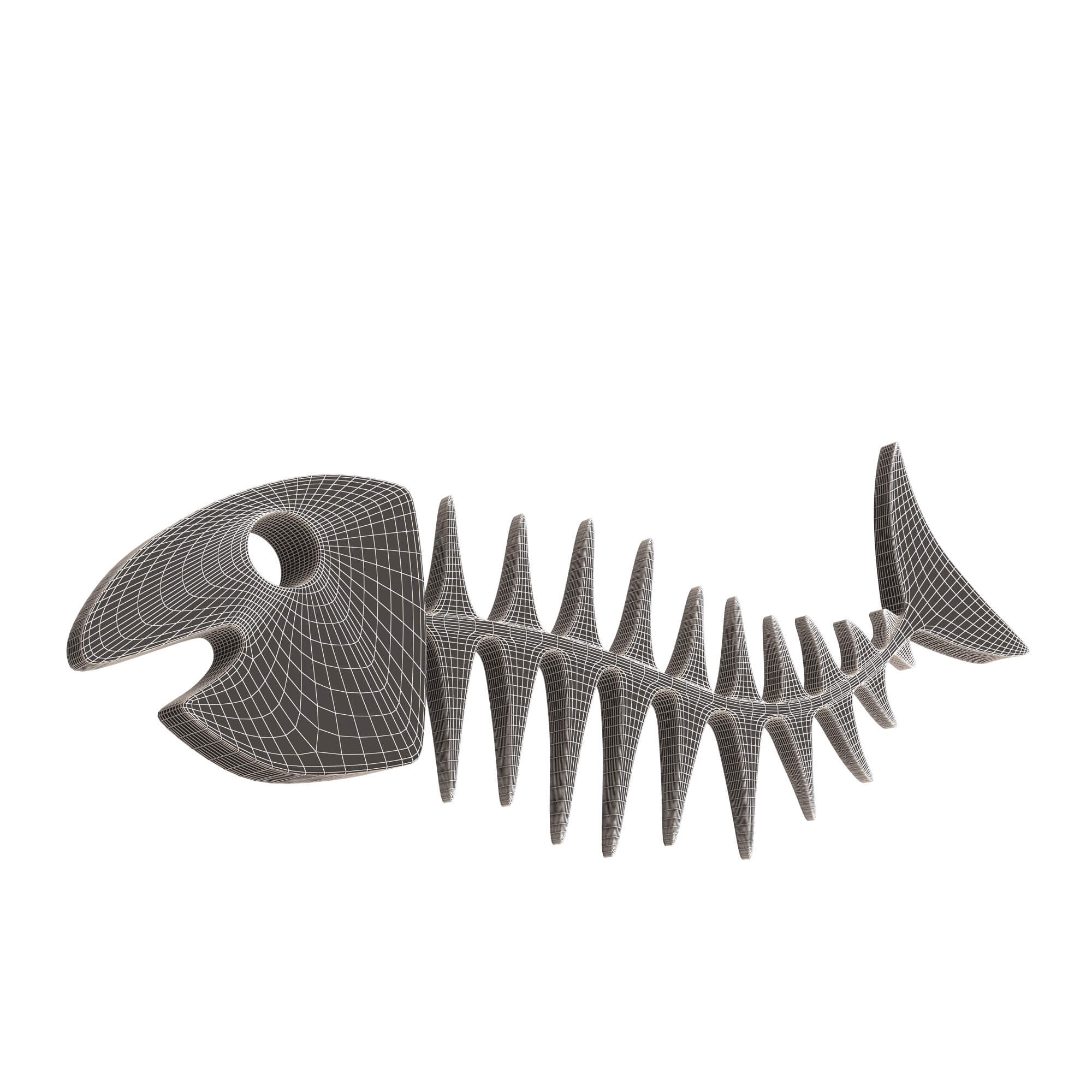 Fish Bone Cartoon - 3D Model by KhaganFX