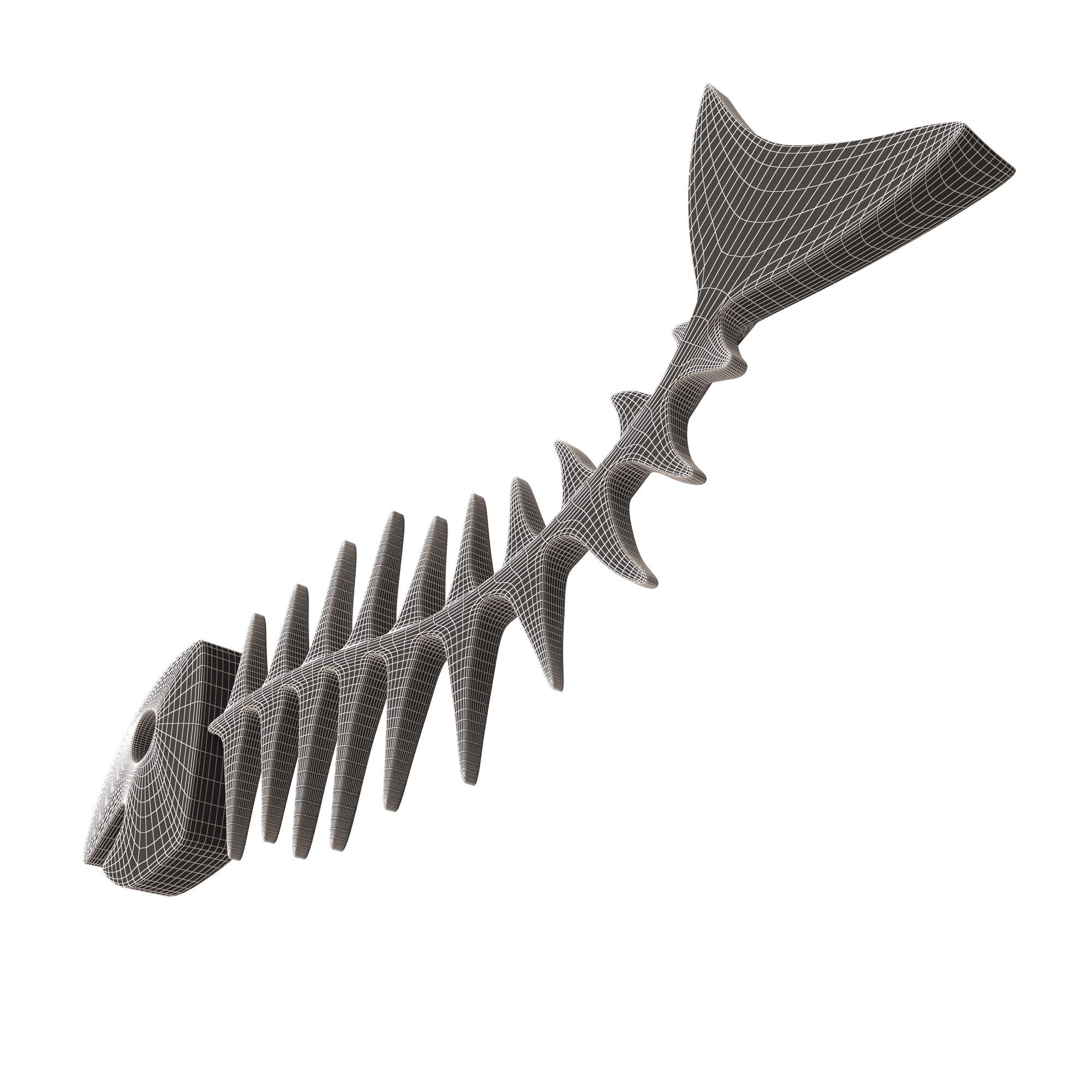 Fish Bone Cartoon - 3D Model by KhaganFX