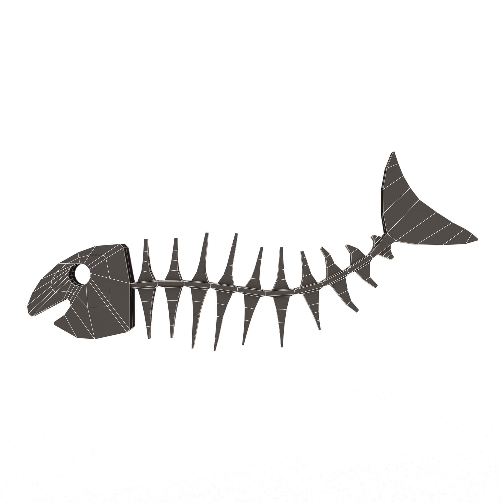 Fish Bone Cartoon - 3D Model by KhaganFX